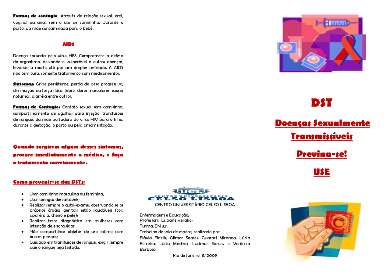 Dst- folder - DST: FOLDER: TRABALHO DE "SALA DE ESPERA"; ENFERMAGEM E ...