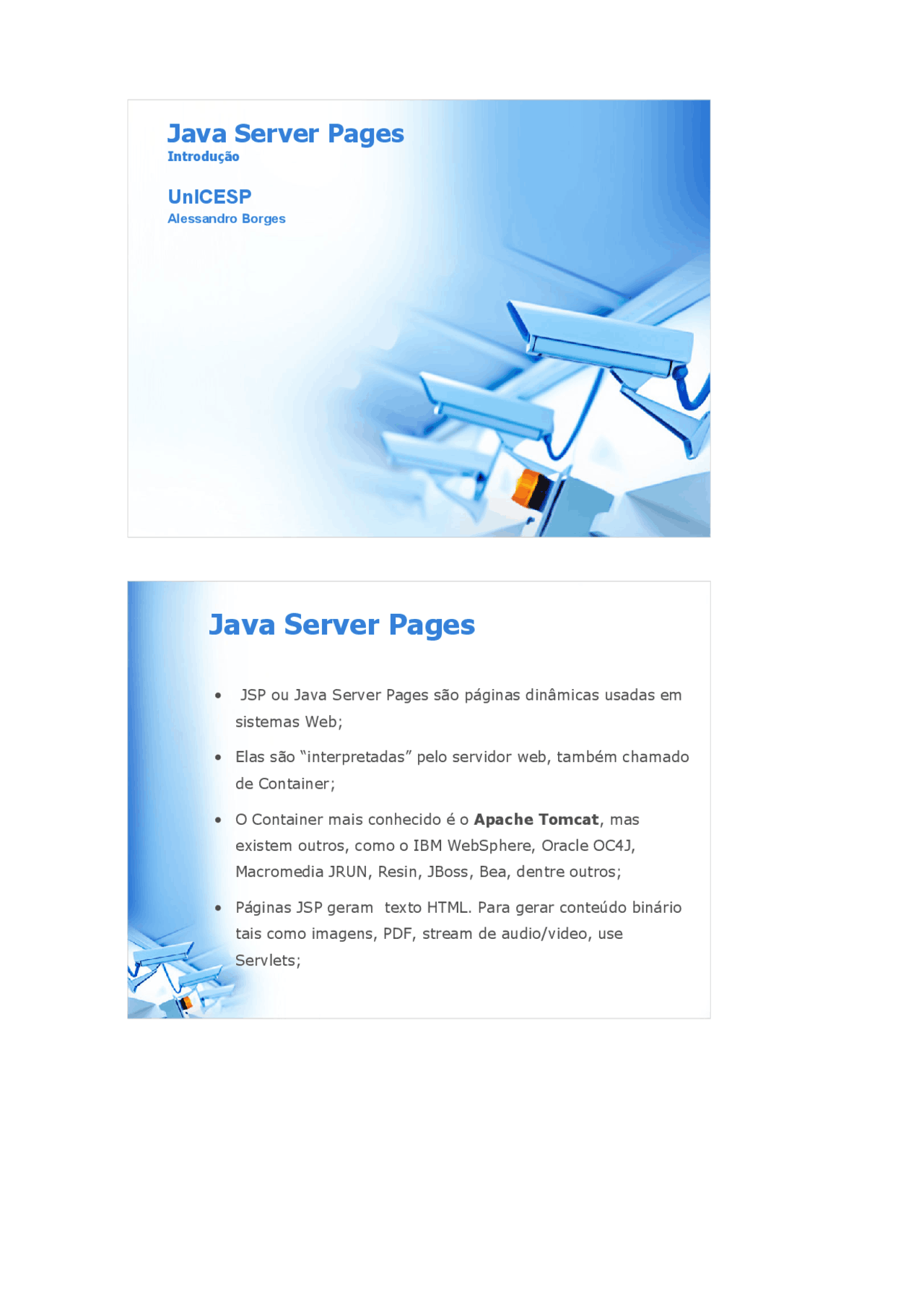 Jsp Java Server Pages Básico Noçoes De Jsp Java Server Pages Docsity 4895