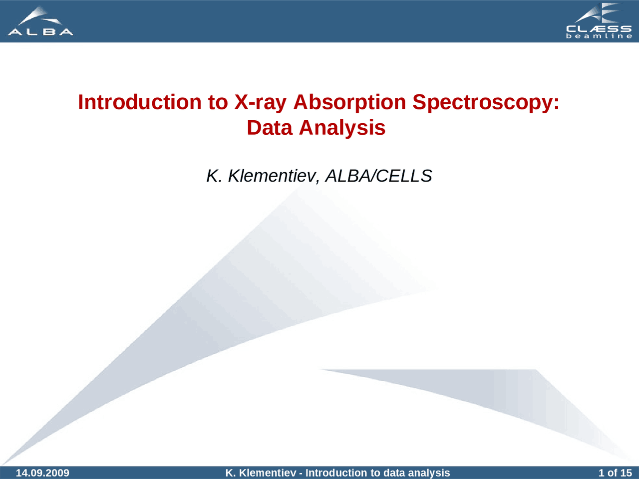 XAFS course2009 3 Data Analysis - XAFS_course2009_3_DataAnalysis - Docsity