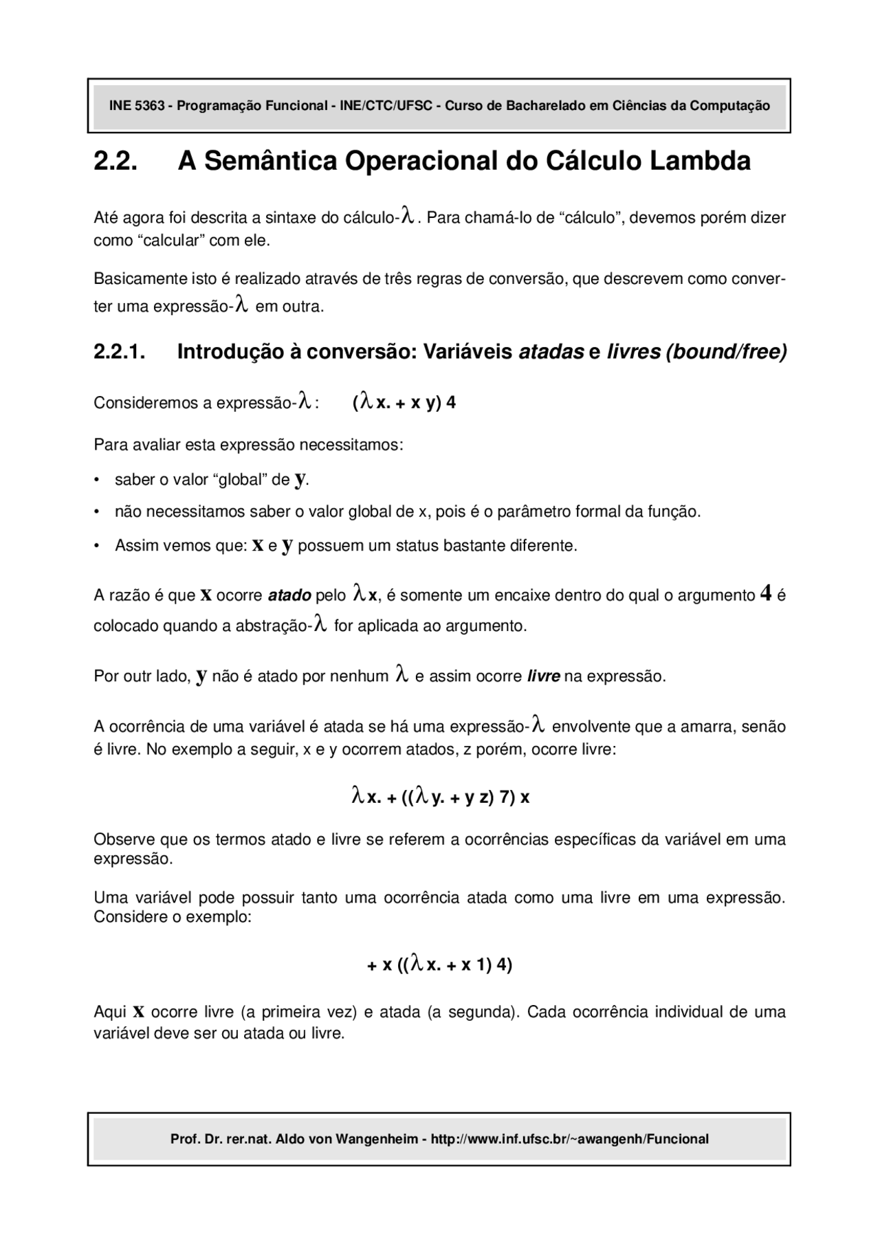 Aula2 Programação Funcional Ine 5363 Programação Funcional Ine
