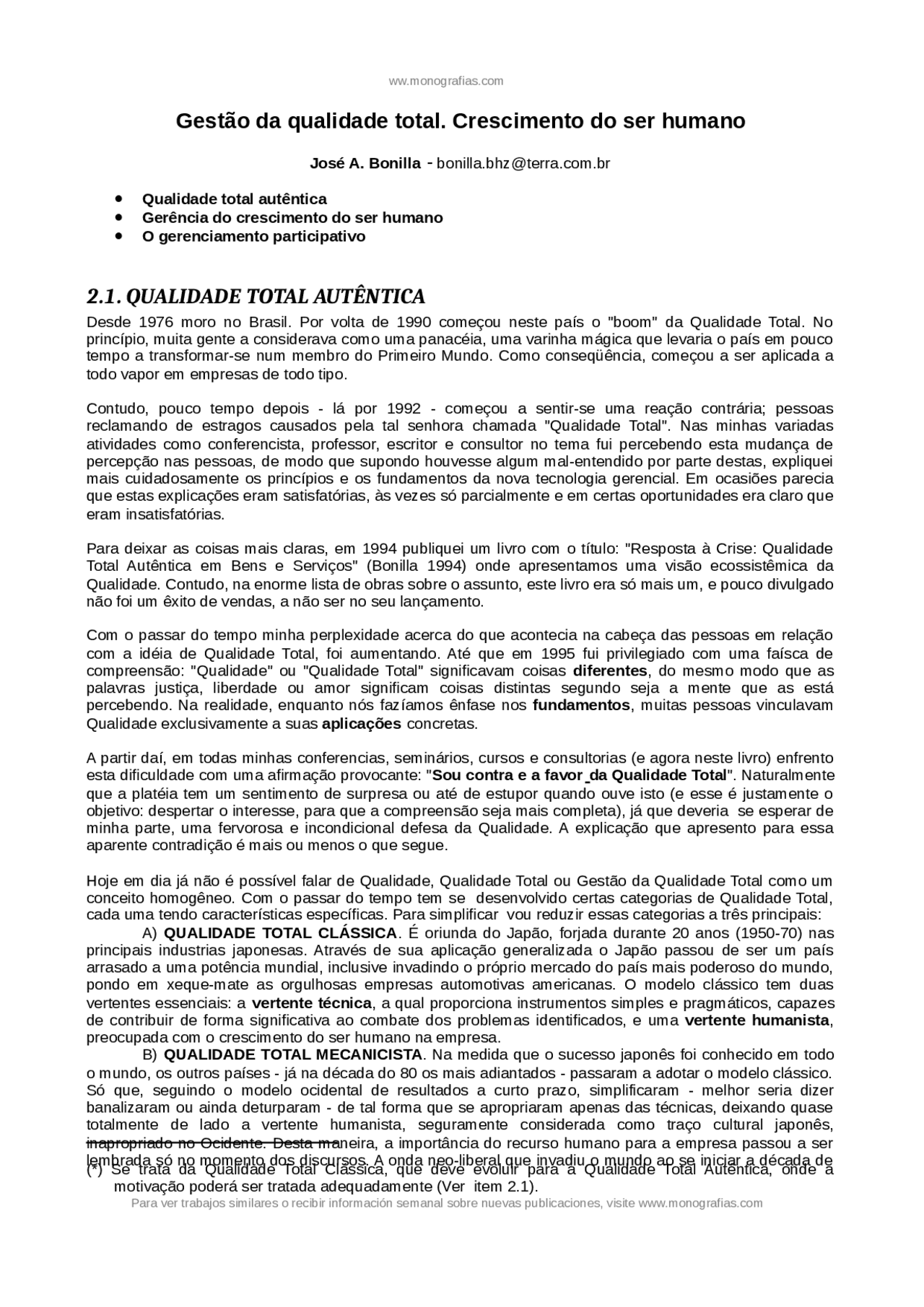 Gestão De Pessoas Artigo Artigo Docsity