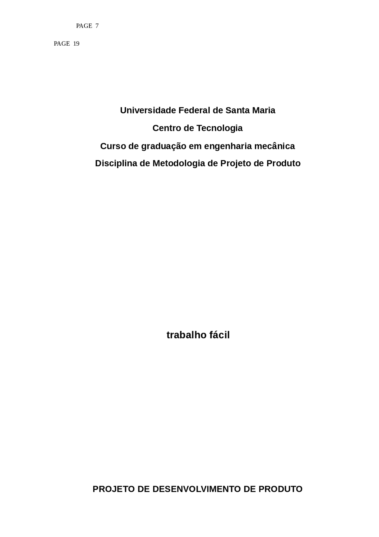 Projeto De Desenvolvimento De Produto Este Projeto De Desenvolvimento