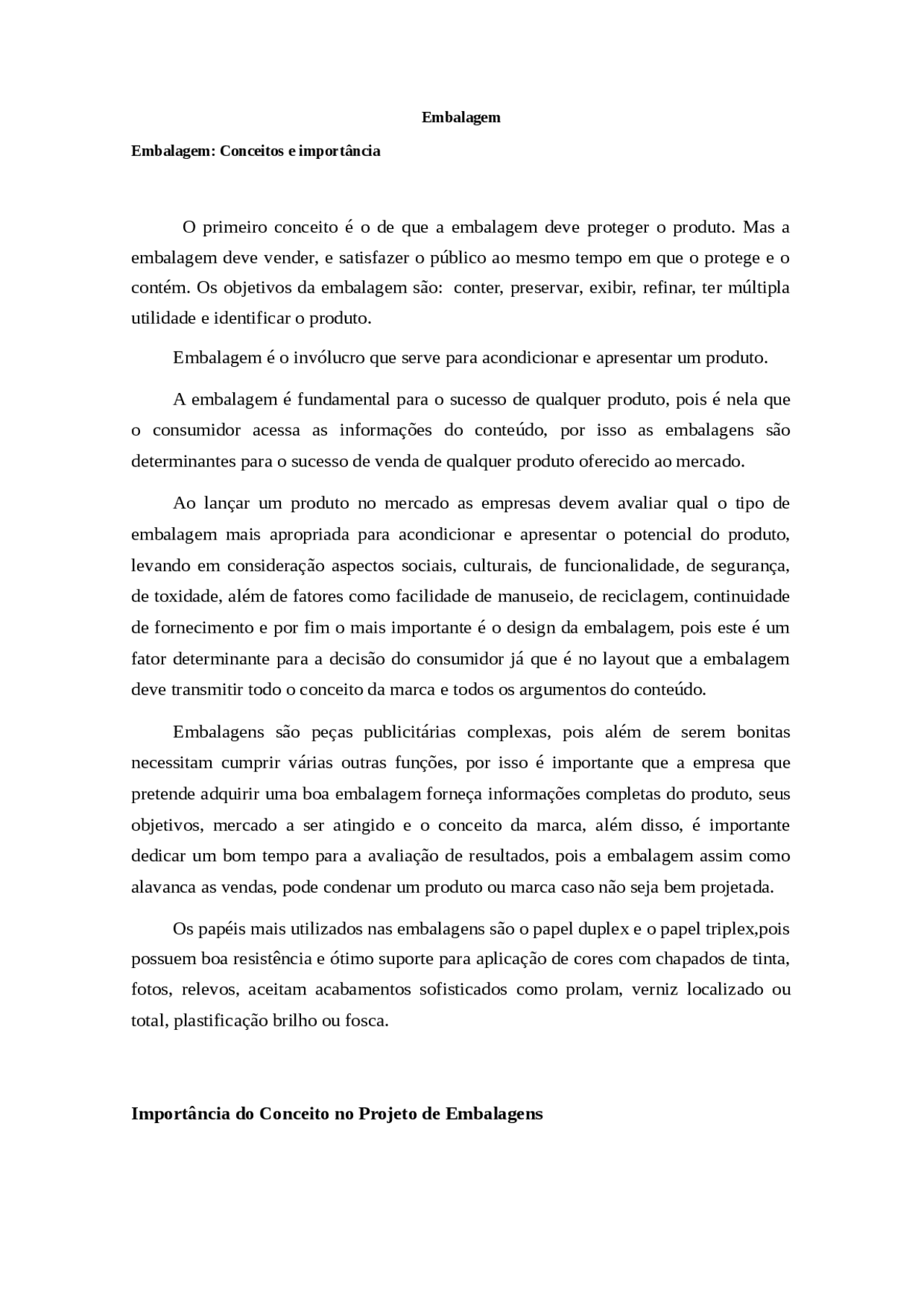 Embalagemembalagem Conceitos E Importância Conceito Tipos De