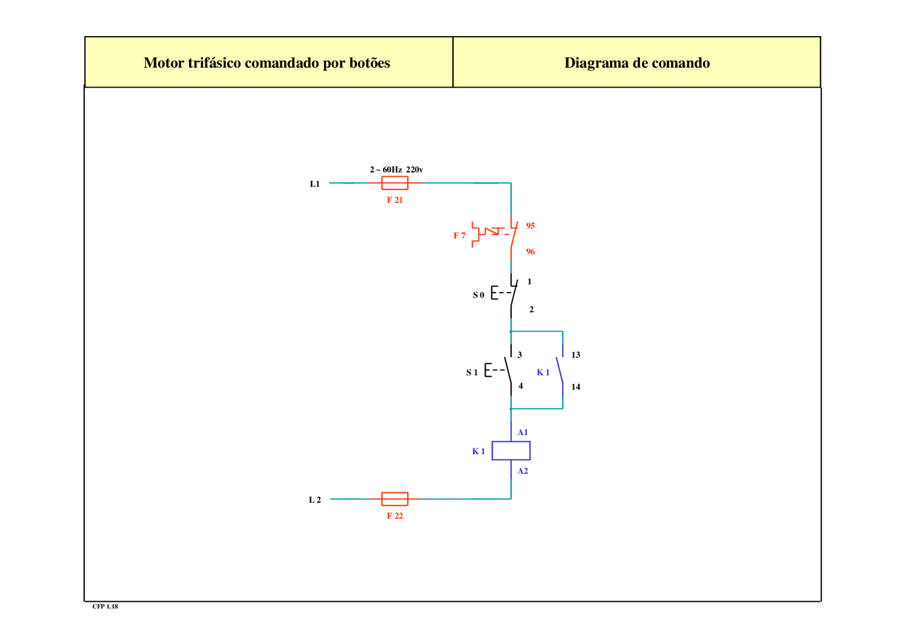 Comandos Elétricos Motores Trifásicos Diagrama Elétrico Docsity