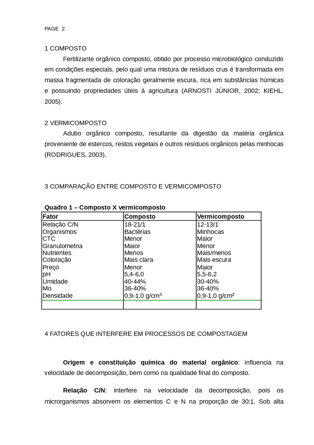 Composto X vermicomposto - comparação entre composto e vermicomposto ...