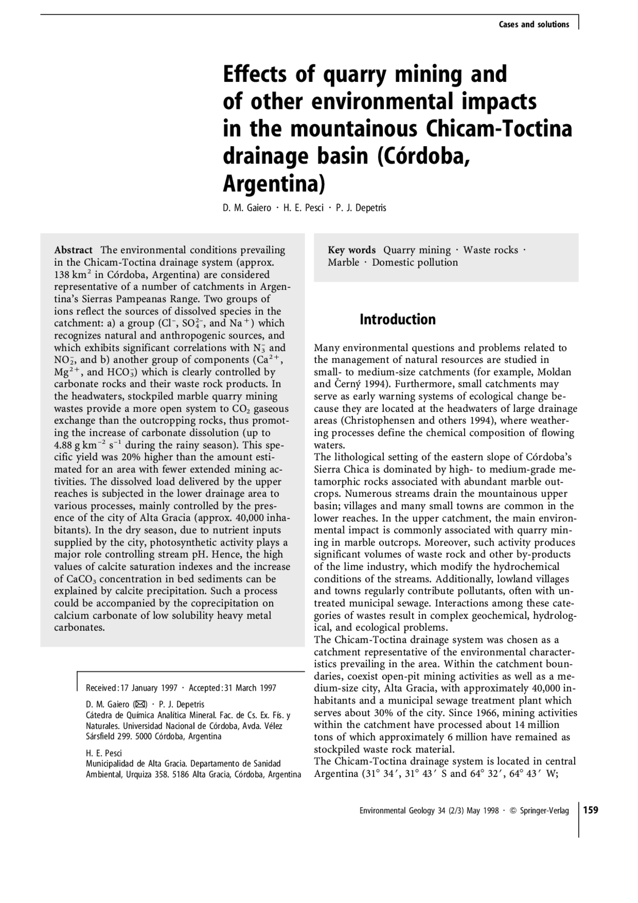 Effects of quarry mining - Effects of quarry mining - Docsity