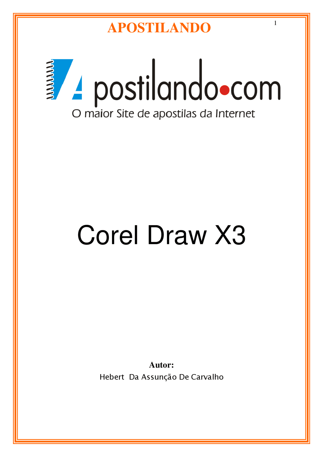 Apostilando Corel Draw X3 VersÃo 12versÃo 12versÃo 12ve Apostila De