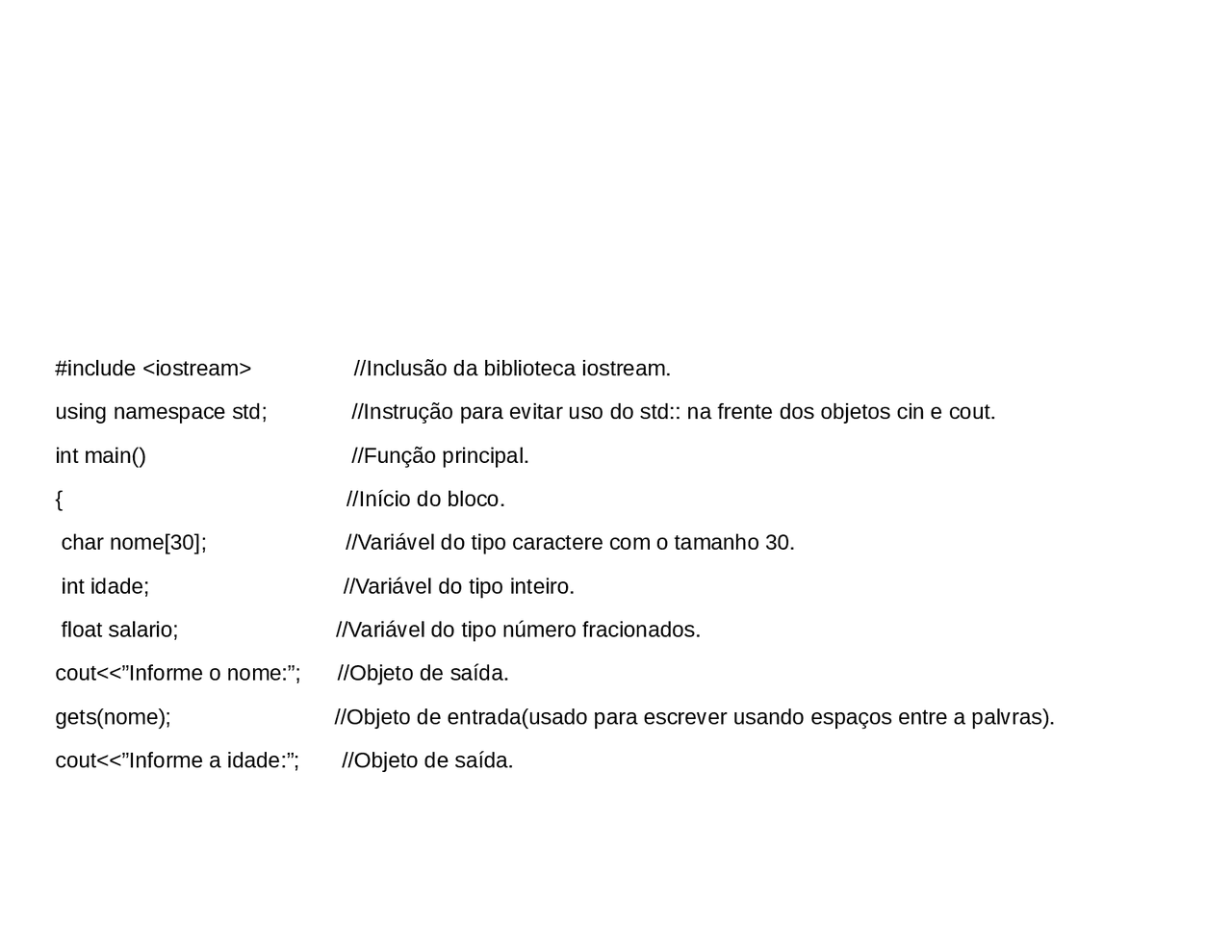 Programa c++ que entre 3 dados e apresenta os 3 - Programa em C++ que ...