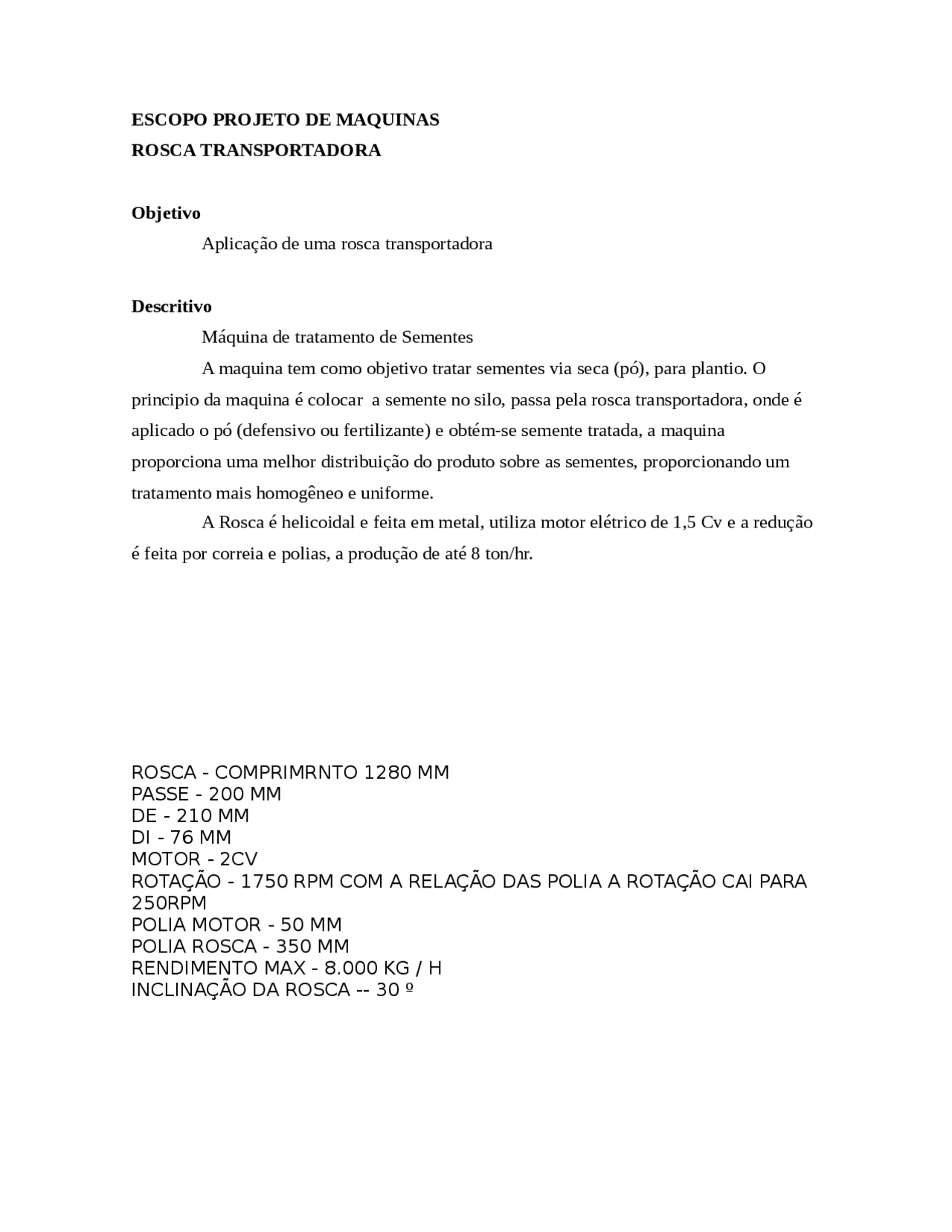 Escopo Projeto De Maquinas Escopo Projeto De Maquinas Docsity
