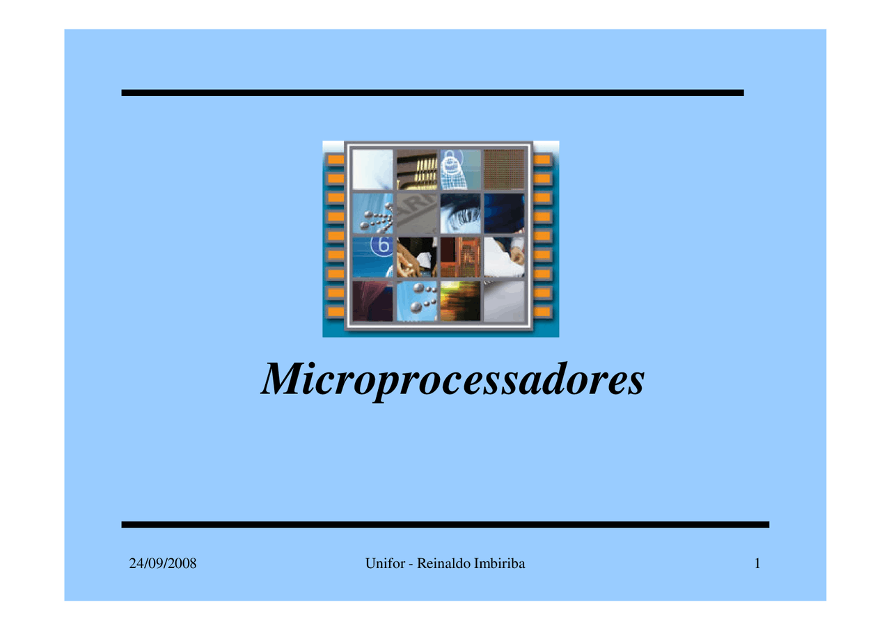 Microprocessadores Slide Sobre Microcontroladores Visão Geral Docsity