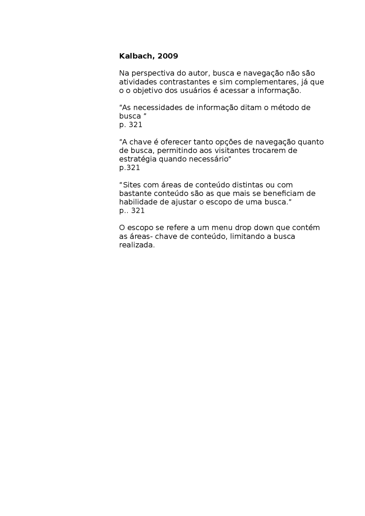 Design de navegação - James Kalbach - Redação compilatória - Docsity