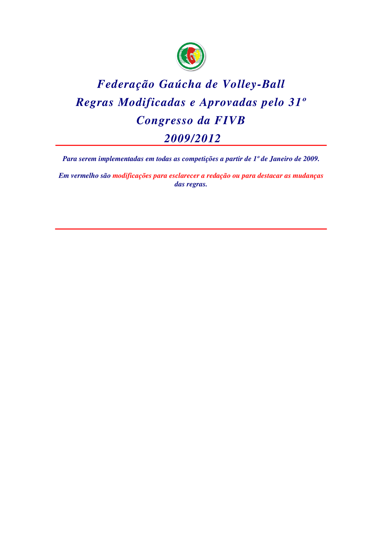 Regras volei - regras oficiais de volei - Docsity