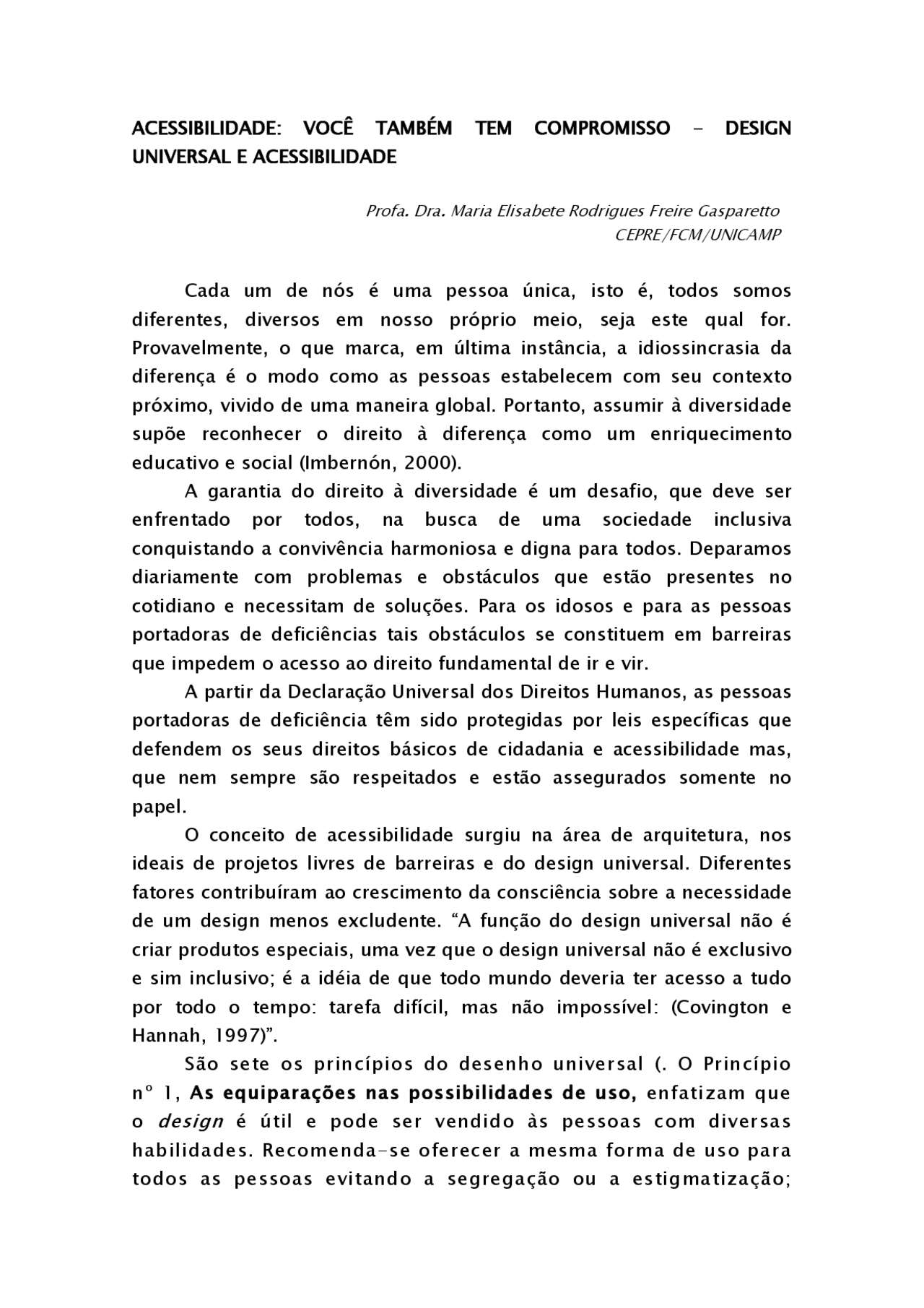 Design Universal E Ergonomia Acessibilidade E Inclusão Social Docsity