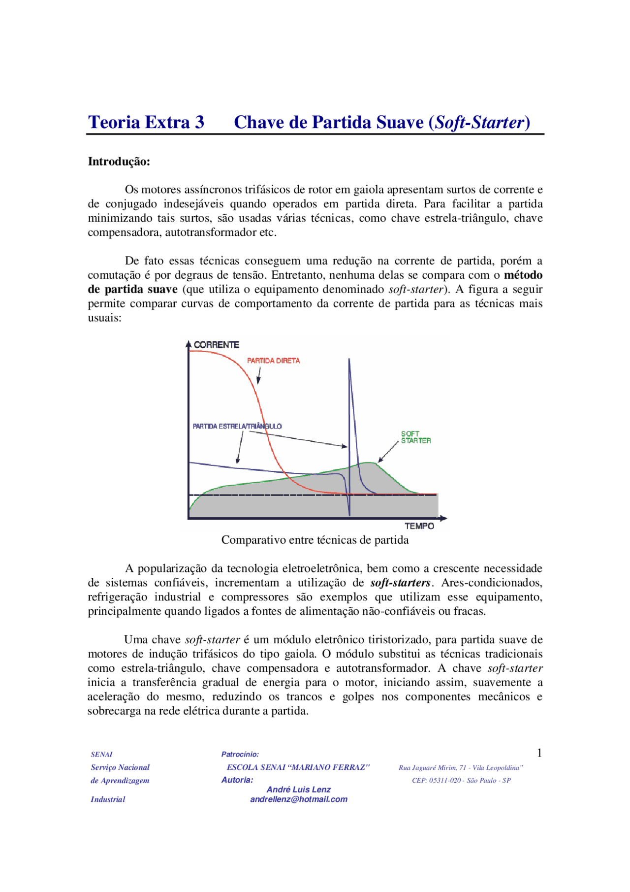 Chave De Partida Suave Soft Starter Introdução Os Motores