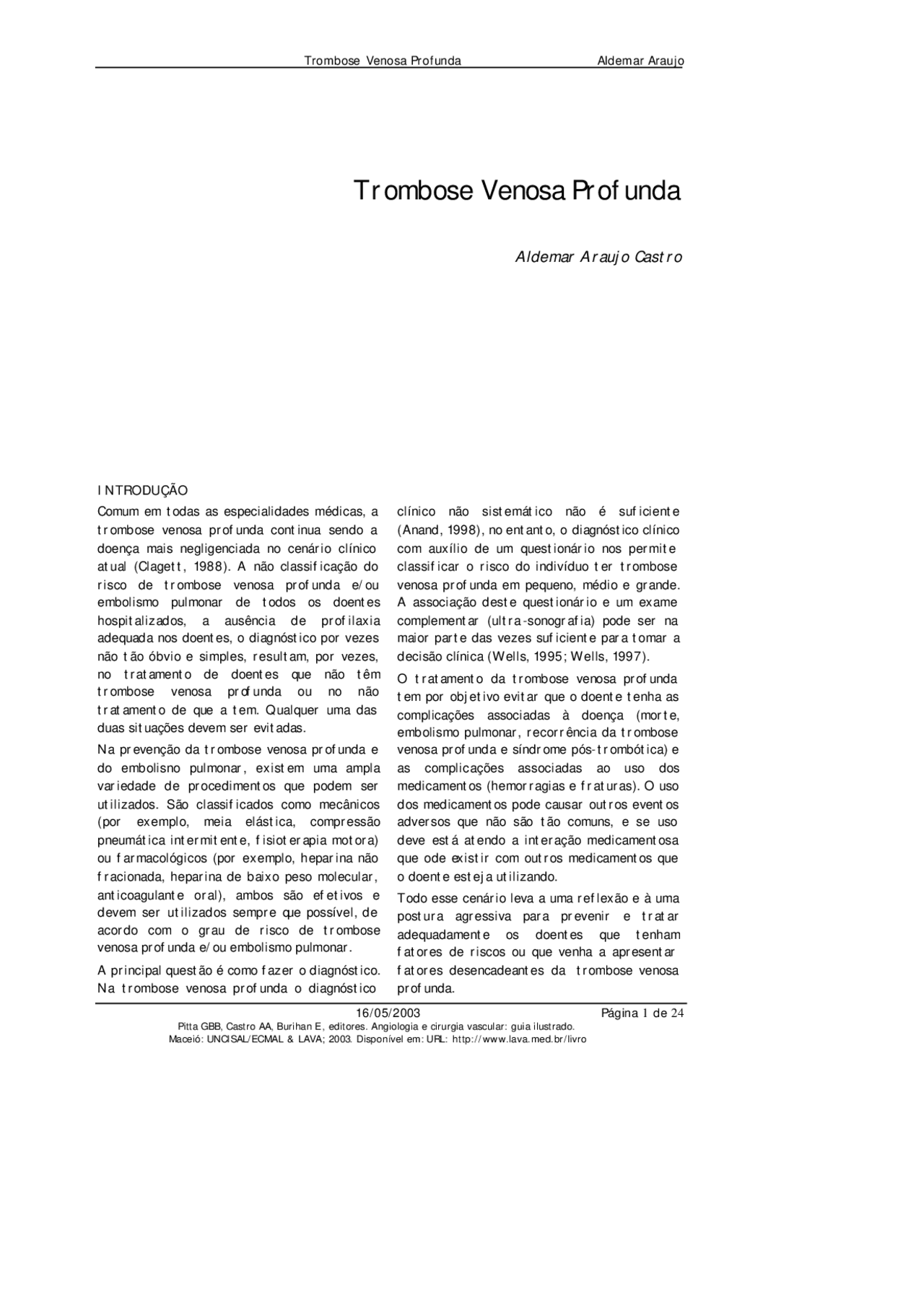 Trombose venosa profunda - CAPÍTULO DE CARDIO SOBRE TVP,EXCELENTEE ...
