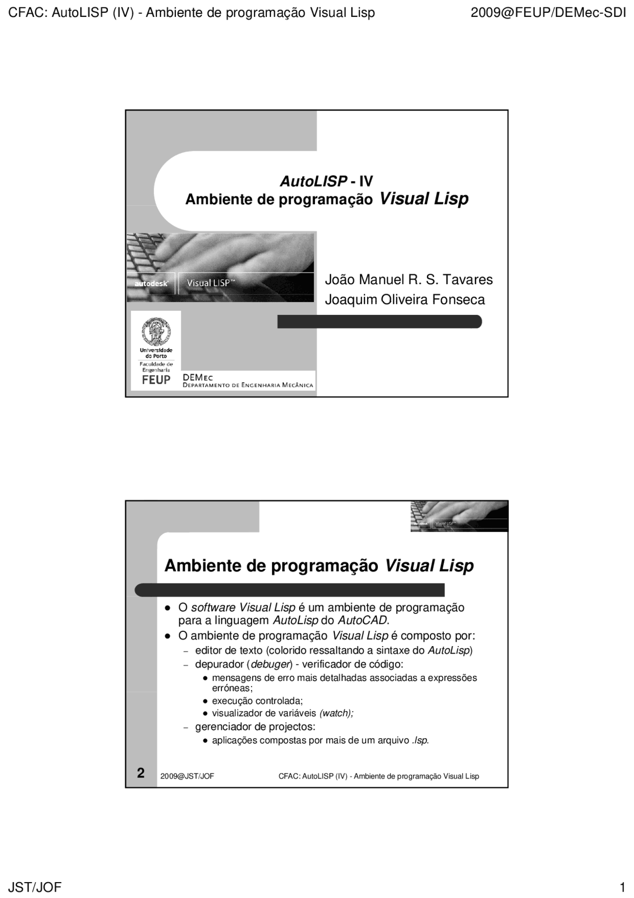 AutoLISP - Ambiente de programação Visual Lisp - Aula de AutoLISP sobre ...