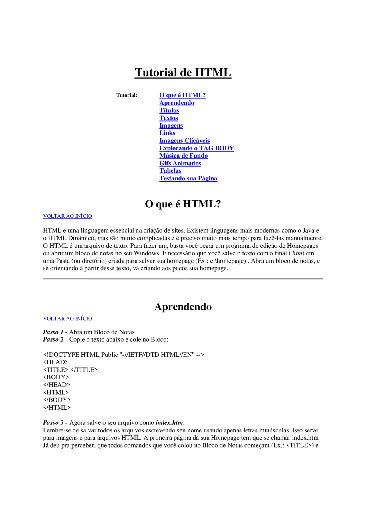 Html Básico Apostila De Como Trabalhar Com Html Docsity