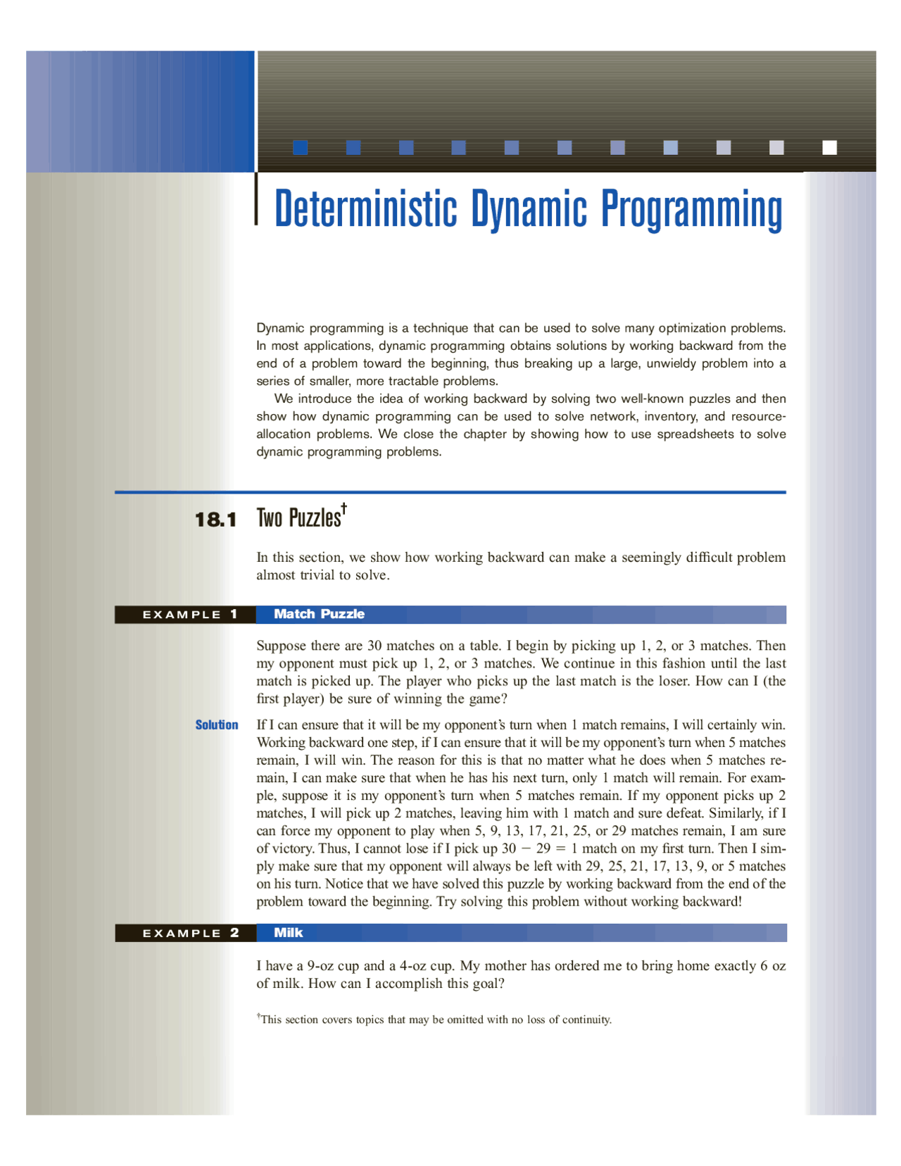 Wayne Winston, .... Edition, 2003 - 18 deterministic dynamic programming - livro | Docsity