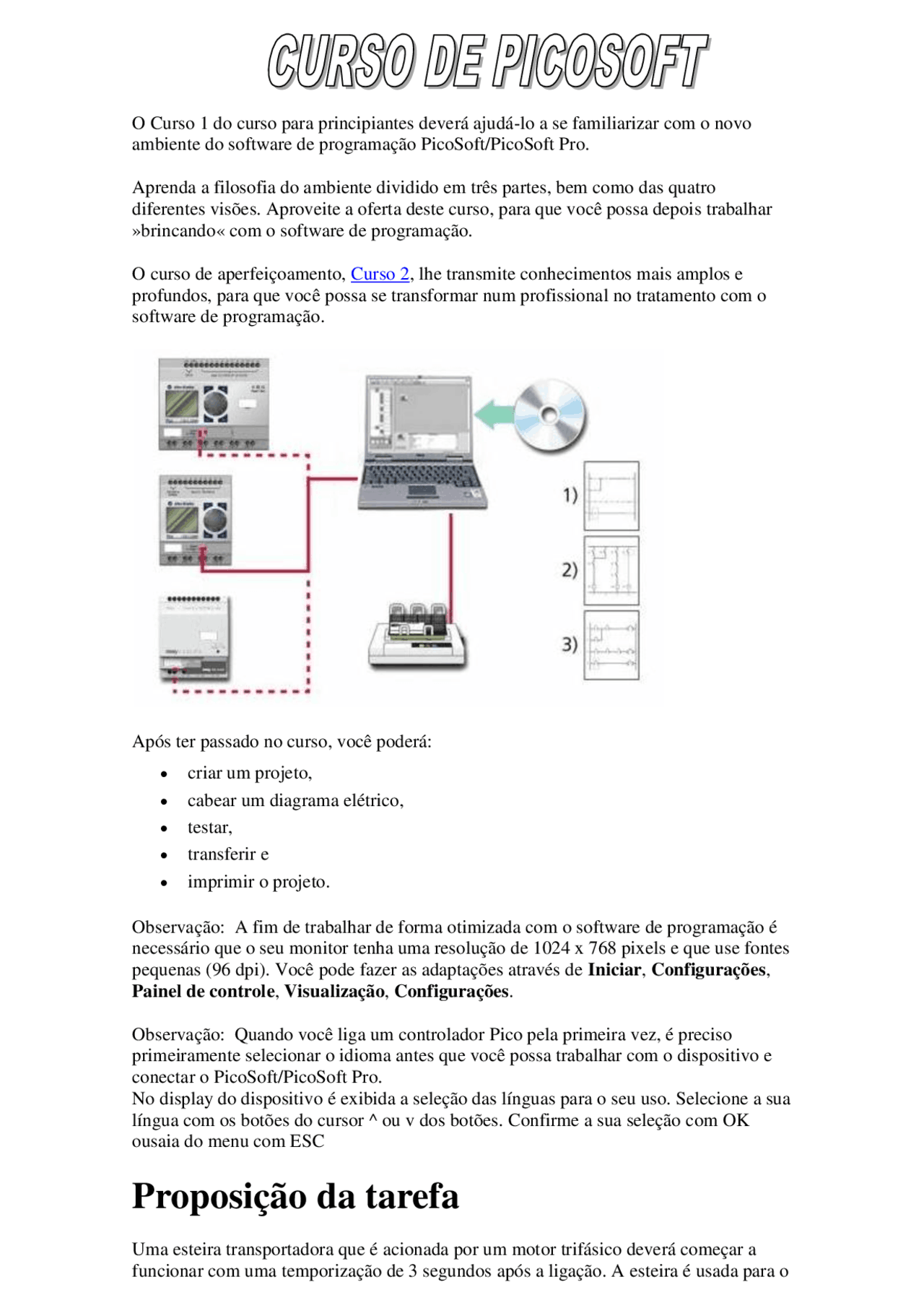 Curso de PLC com o PICOSOFT - Curso em linguagem Ladder baseado no ...