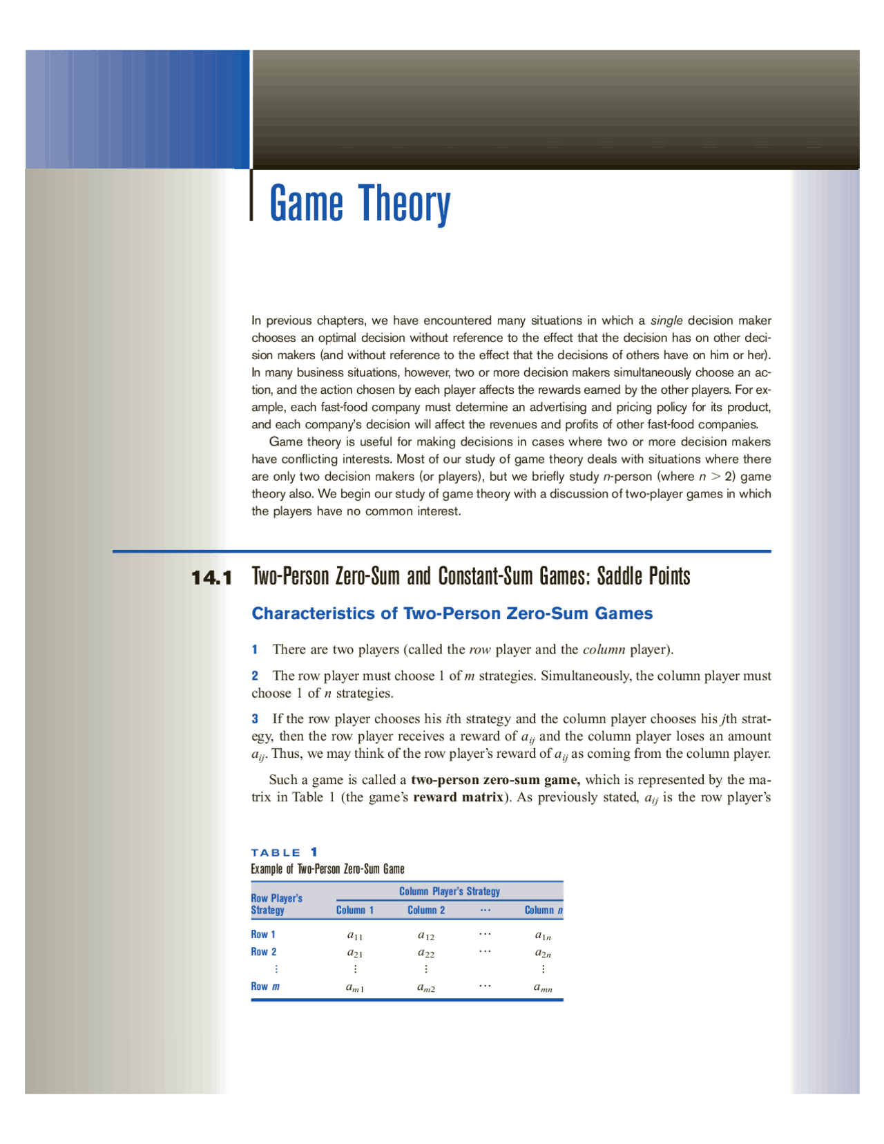Wayne Winston, Operations ...orithms 4th. Edition, 2003 - 14 game ...