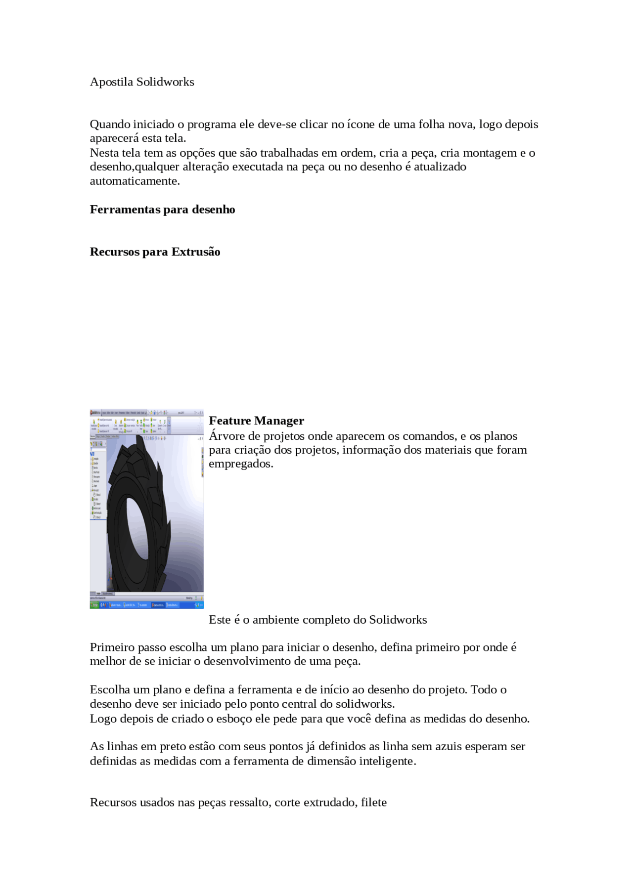 Apostila Solidworks Apresentação Do Solidworks Com Desenhos De Peças