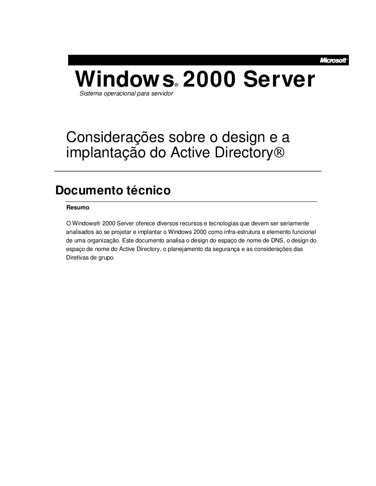 Active Directory Designer - Considerações sobre o design e a ...