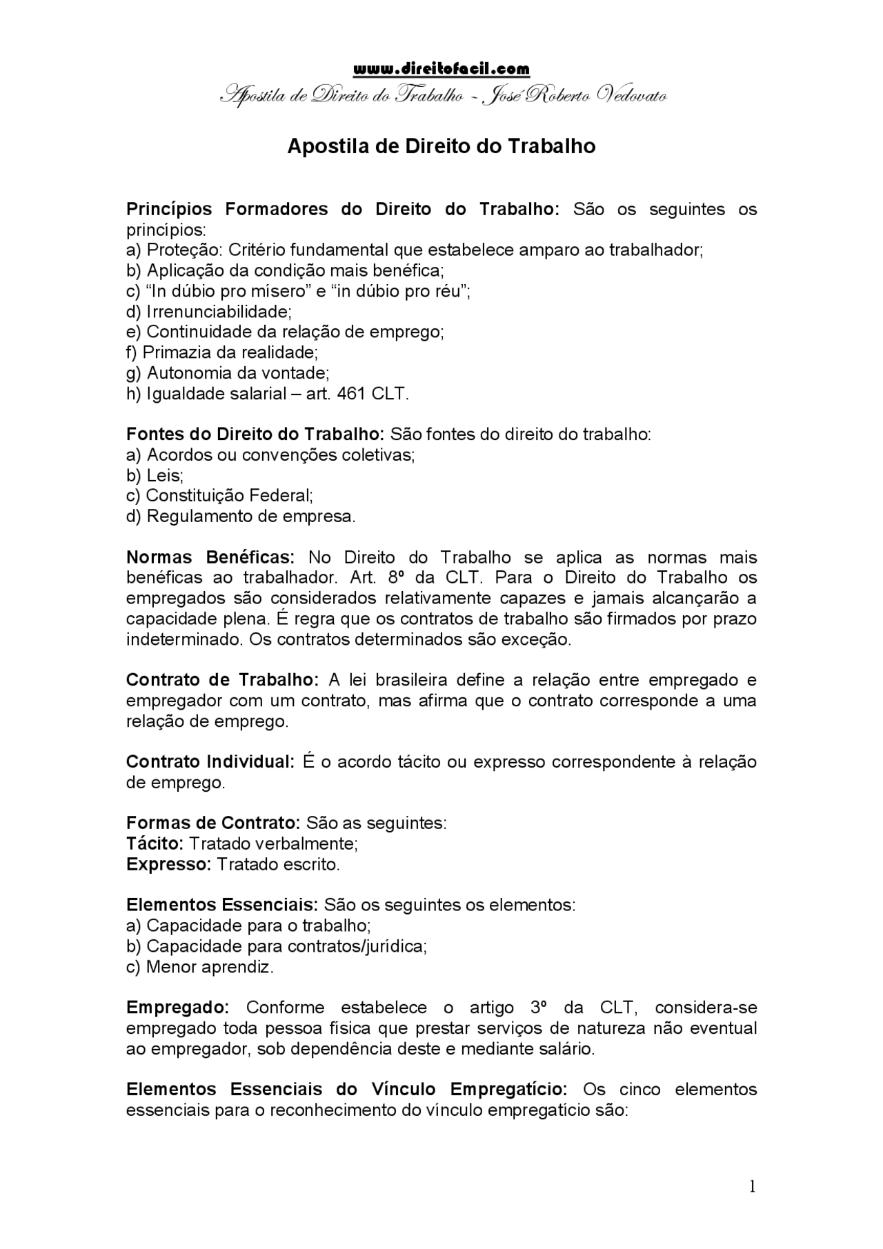 Apostila Direito Do Trabalho Material Que Aborda Os Principais Temas
