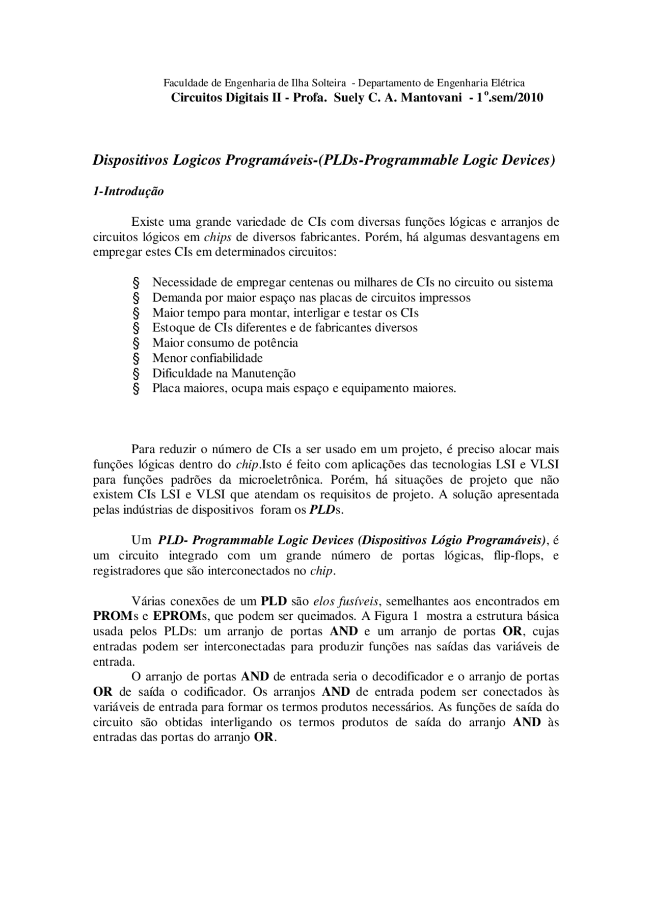 Dispositivos lógicos programáveis (PLD): introdução - introdução aos ...