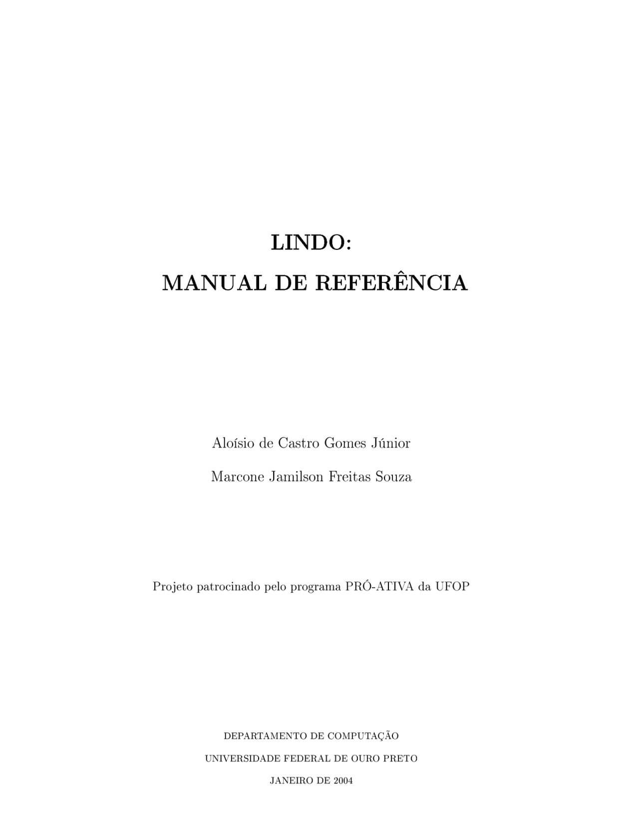 Programa LINDO: Manual de Referência - Manual sobre o programa LINDO ...