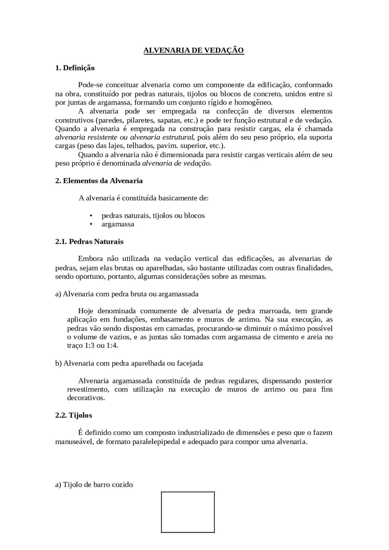 Aula Alvenaria Aula Sobre Alvenaria Docsity