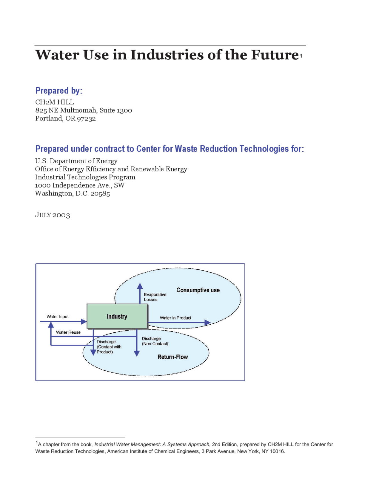 Water Use in Industries of the Future - Uso da Água na Indústria do ...