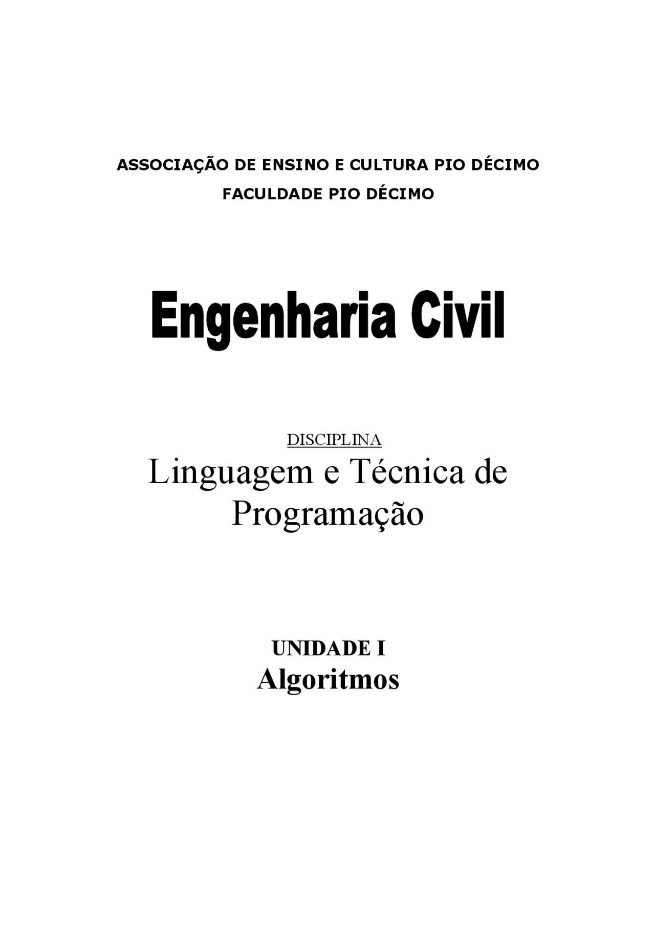 Unidade 01 Algoritmos Apostila Algorítmos Docsity
