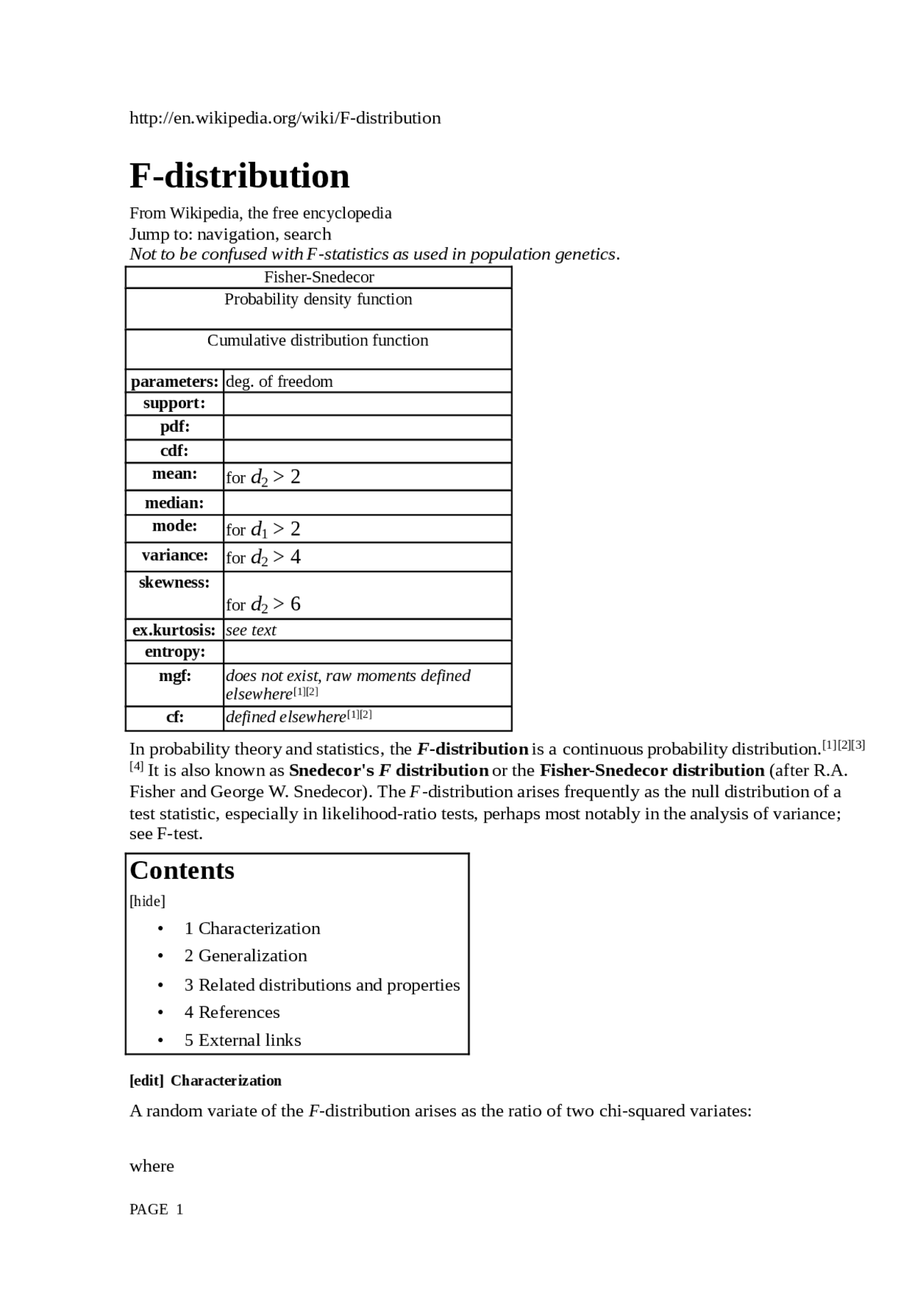 F - distribution - Distribuição F - Docsity