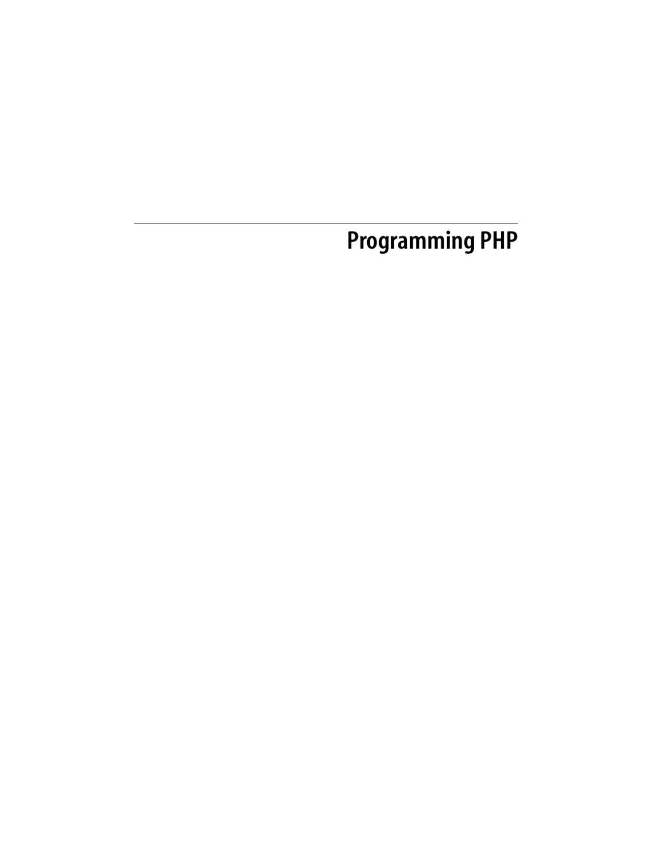 Programming PHP 2002 - Programming PHP 2002 - Docsity