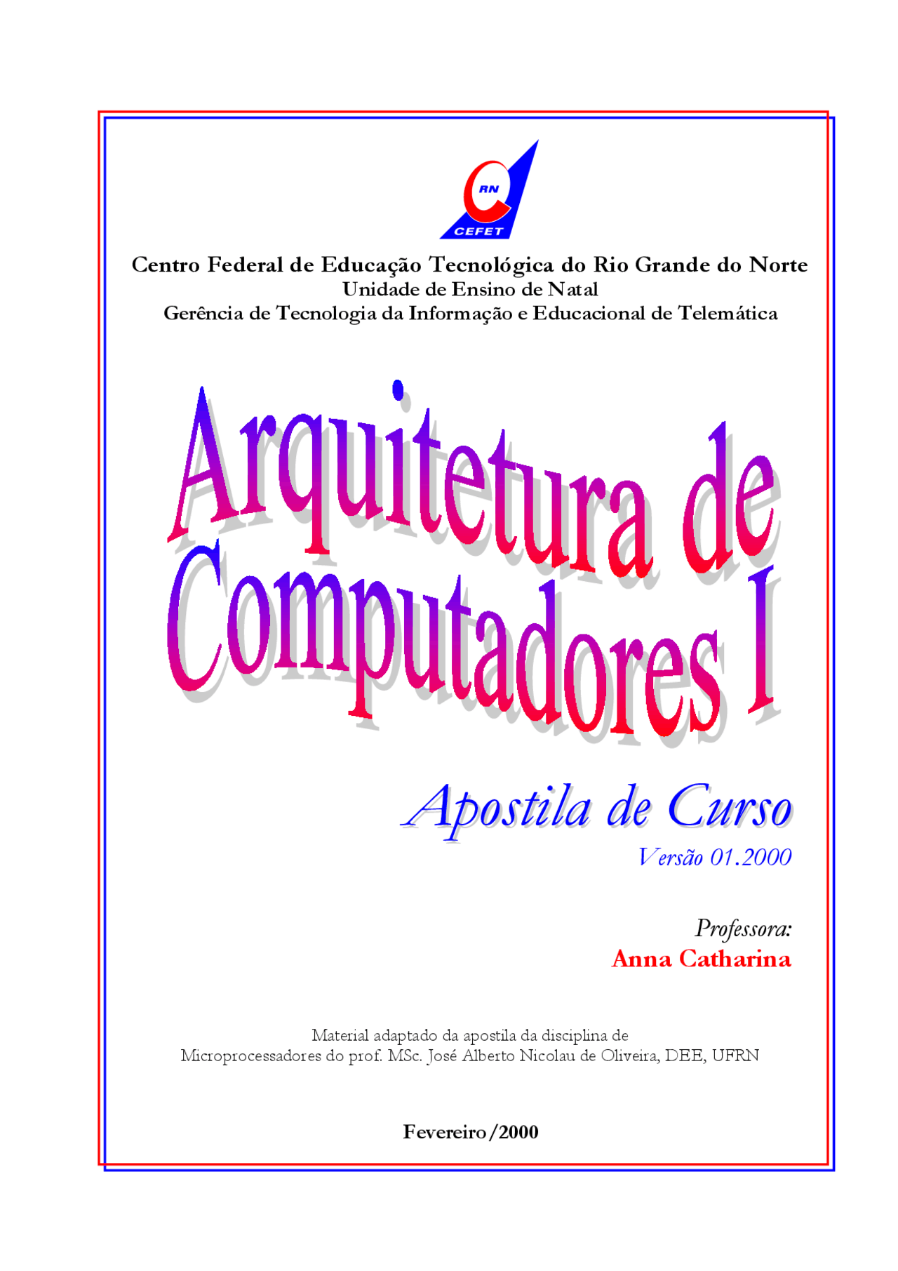 Apostila Assembly Ufrn Apostila De Programação Em Linguagem Assembly