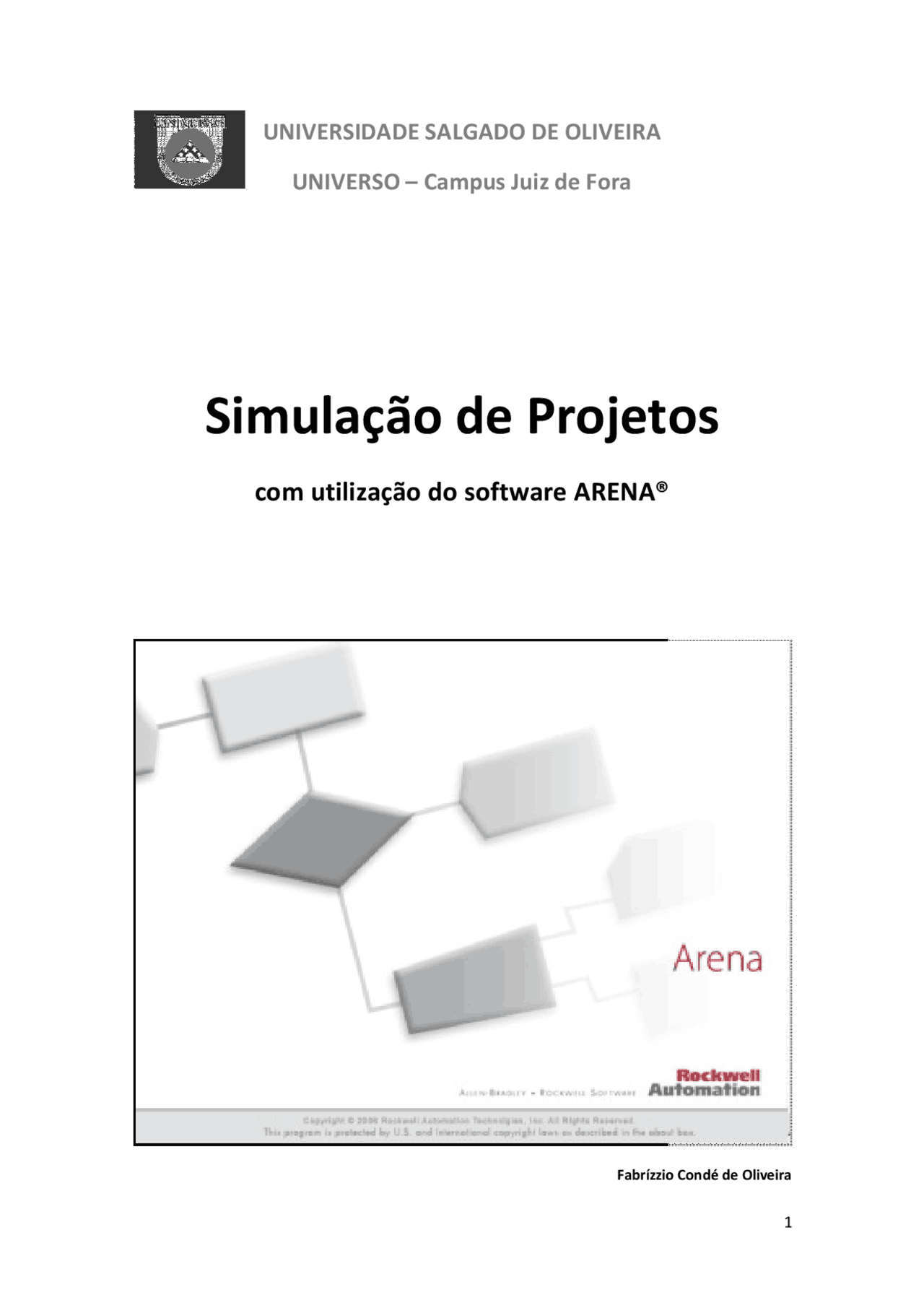 Apostila Simulação Com Arena V6 Primeira Parte Apostila Simulação