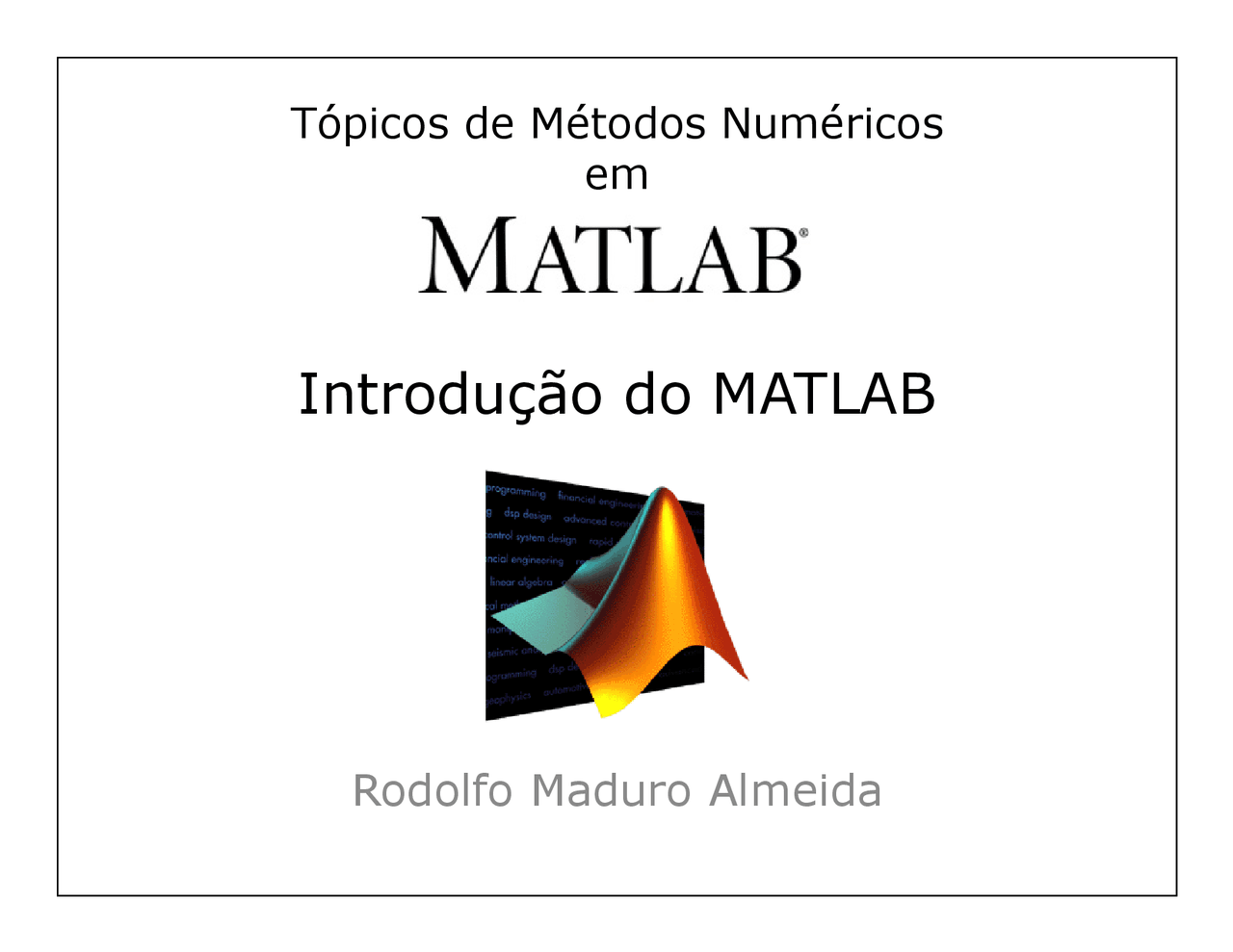 Introdução Ao Matlab Curso De Matlab Docsity