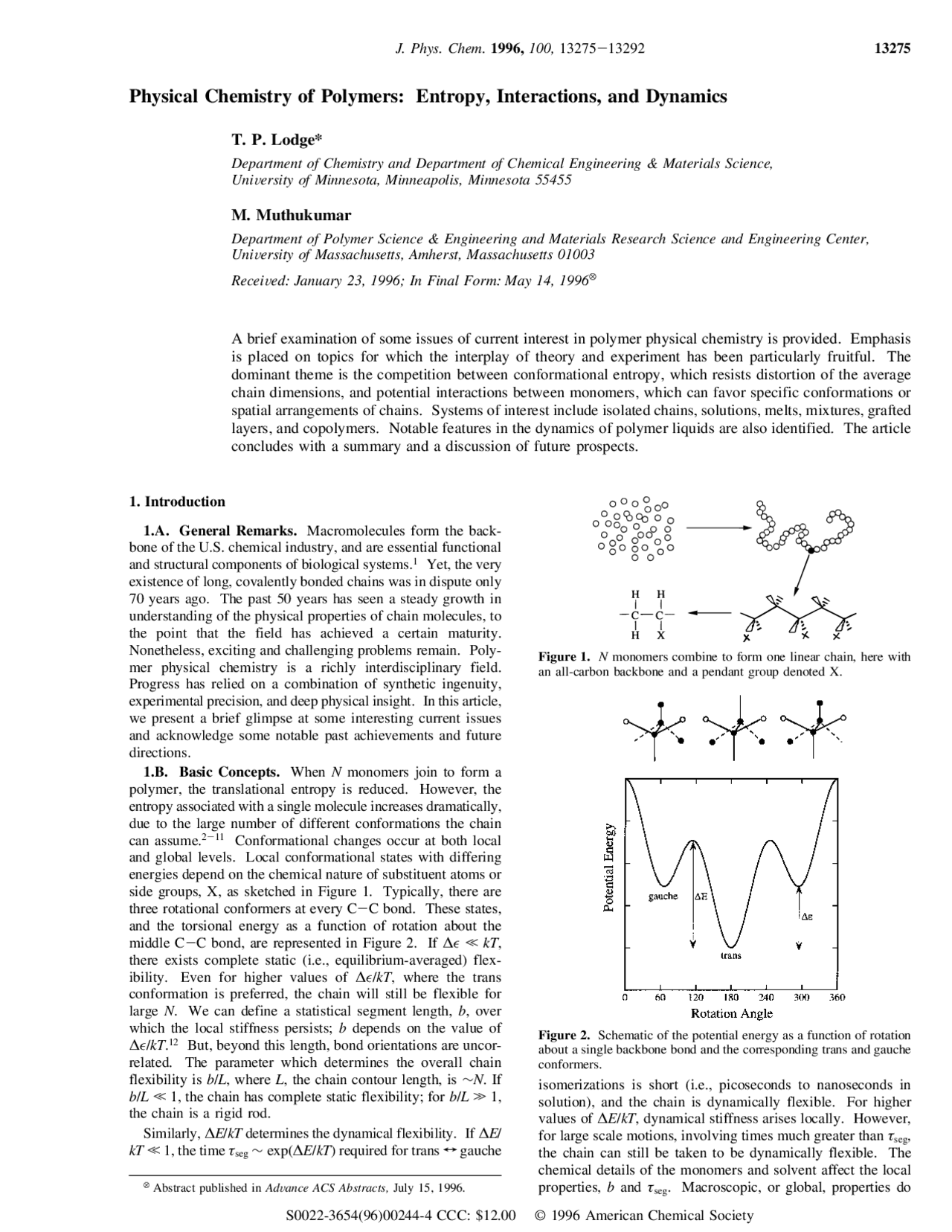 Physical Chemistry Of Polymers Physical Chemistry Of Polymers Docsity