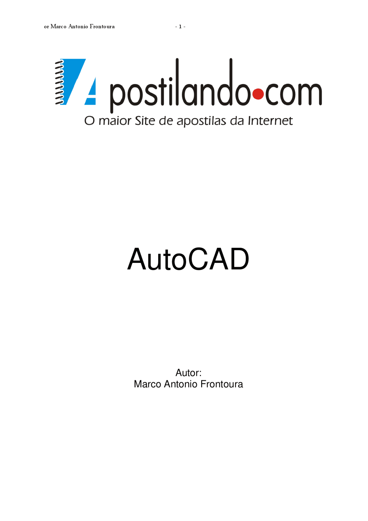 Apostila autocad - Apostila de AutoCad para iniciantes - Docsity