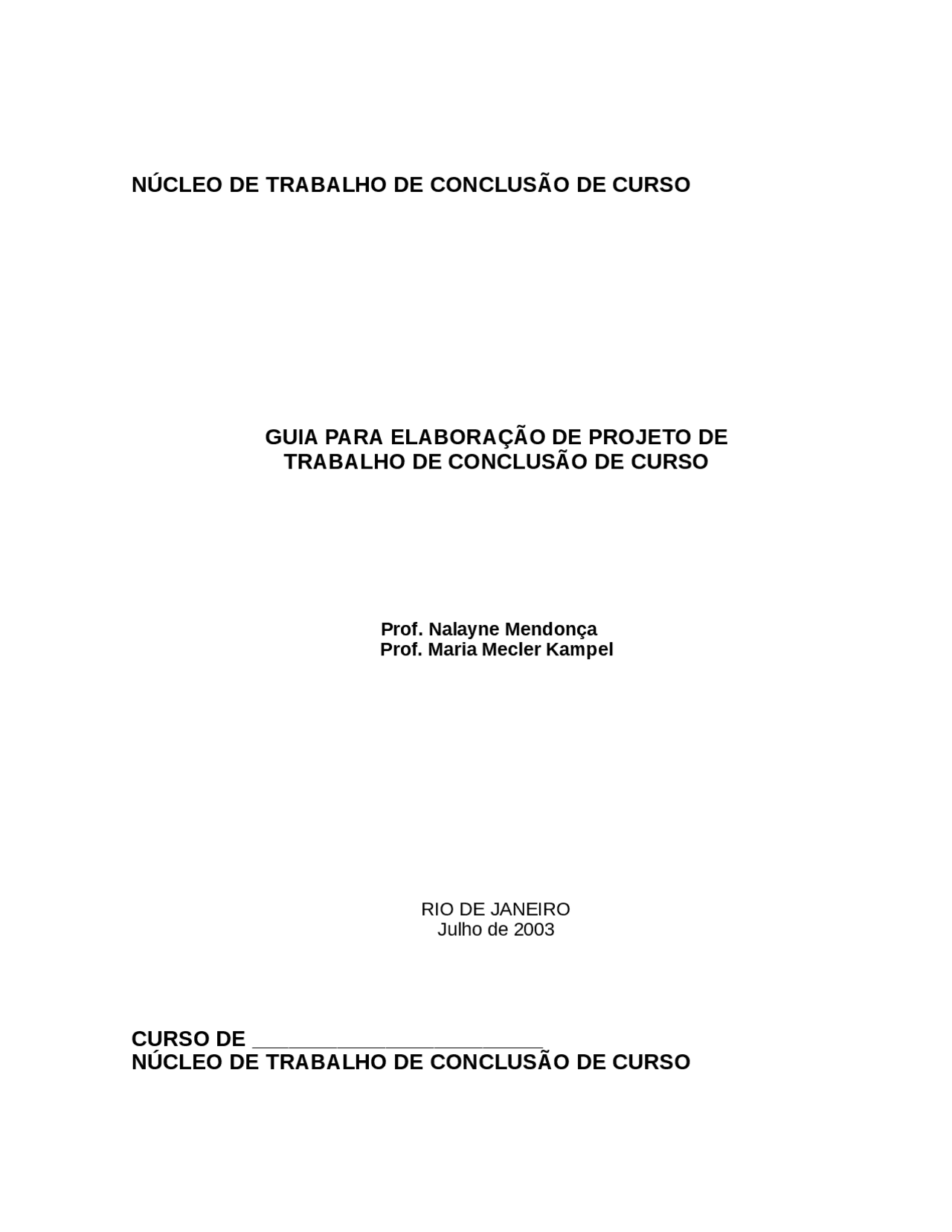 Modelo de projeto de monografia - modelo de monografia - Docsity