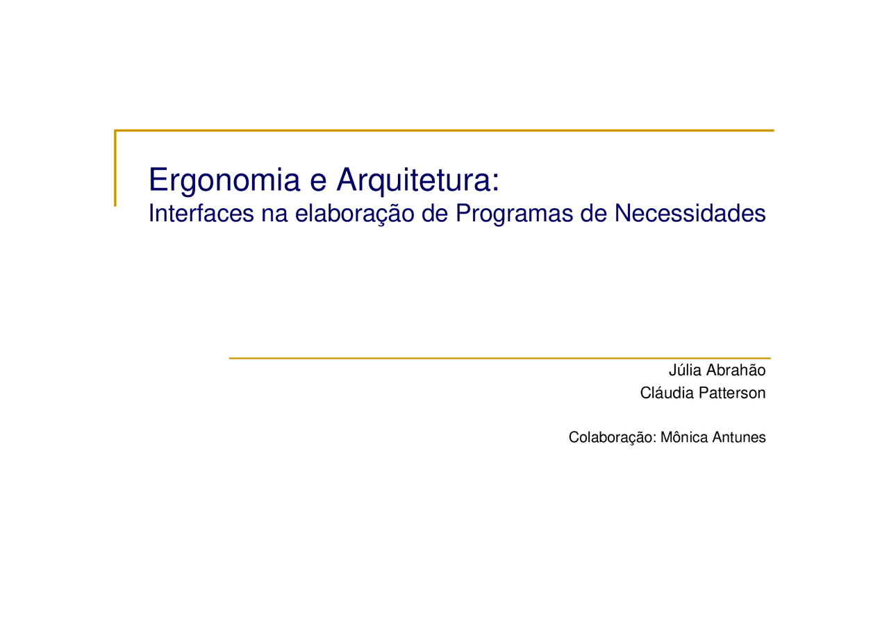 Ergonomia E Arquitetura Livro Sobre Ergonometria Docsity