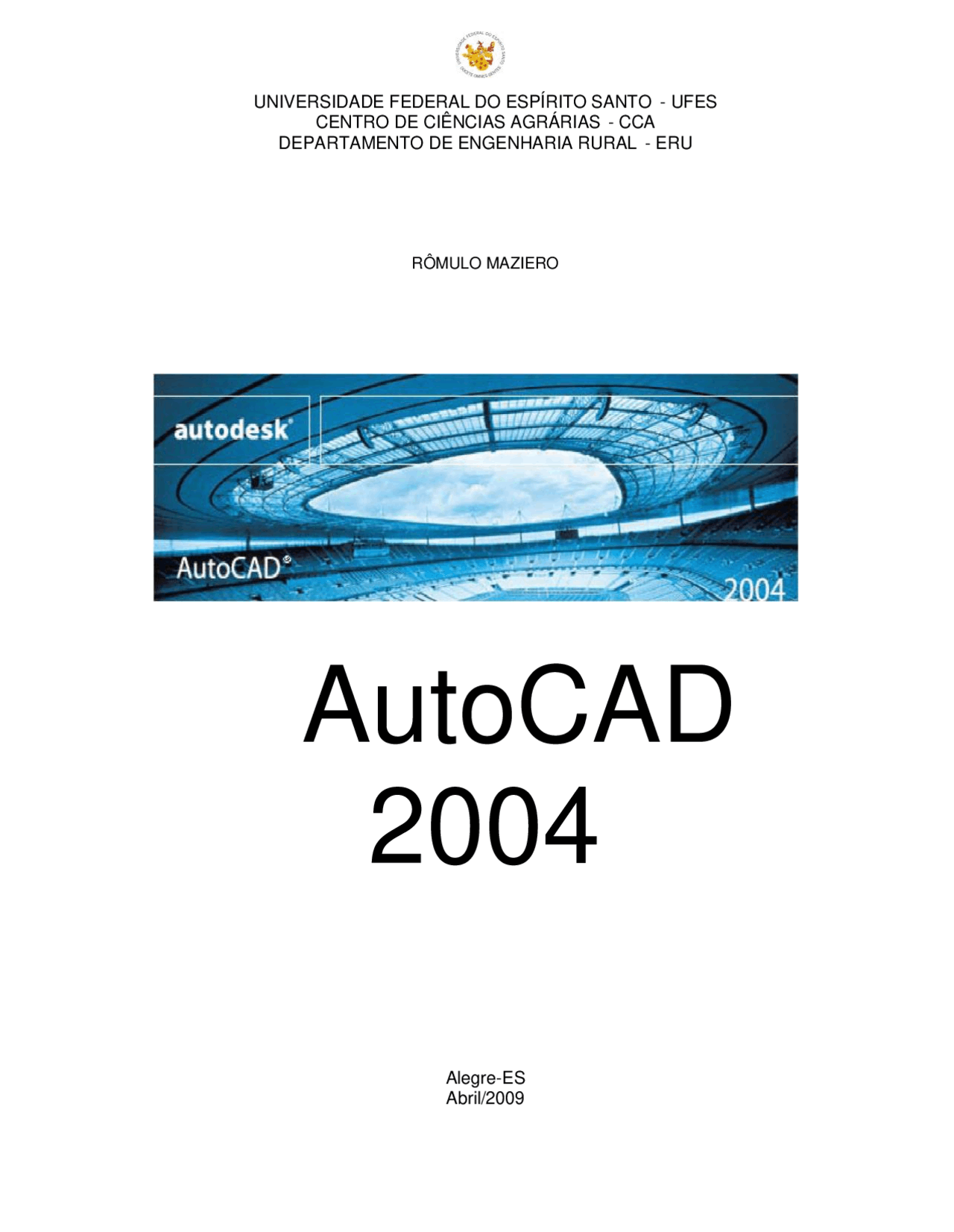 Apostila AutoCAD 2004 - Apostila com os comandos básicos do Autocad ...