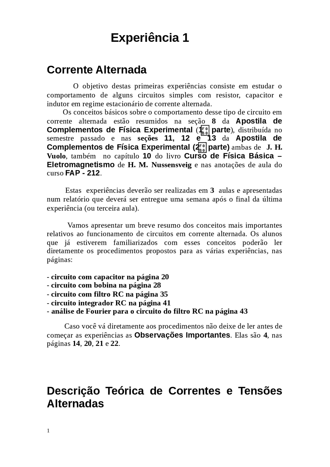 Apostila EWB - Experiencias realizadas com o programa EWB - Docsity