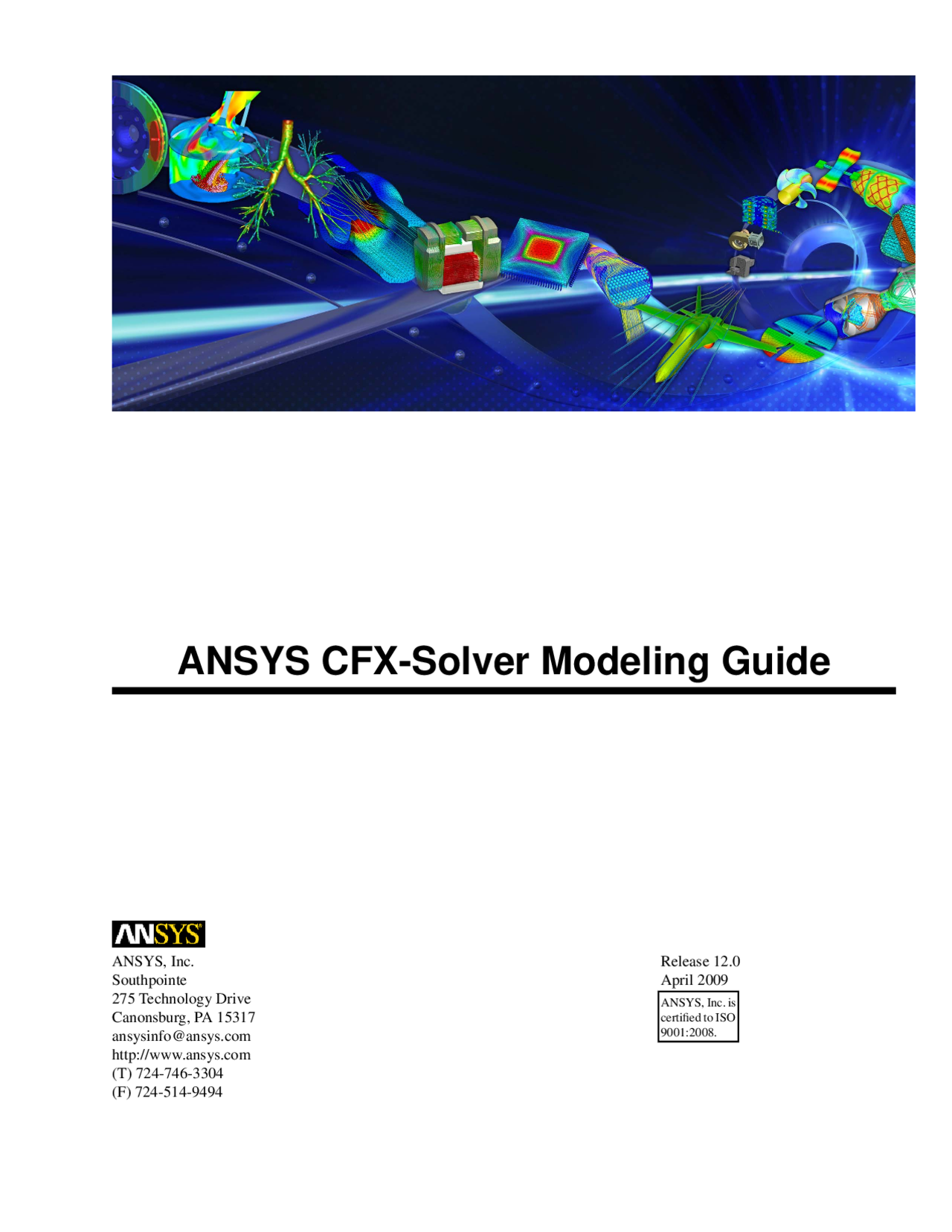Ansys Cfx Solver Modeling Guide 12 Tutorial Do Cfx Solver Versão 120