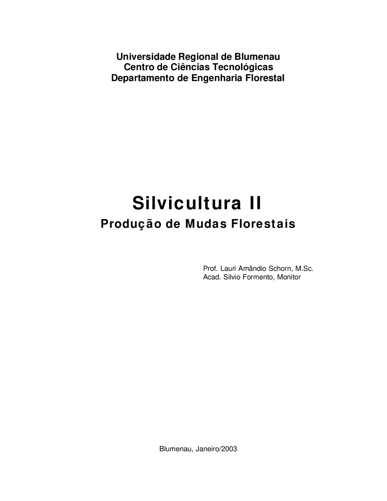 Apostila Silvicultura Ii A Produção De Mudas Florestais Entre As
