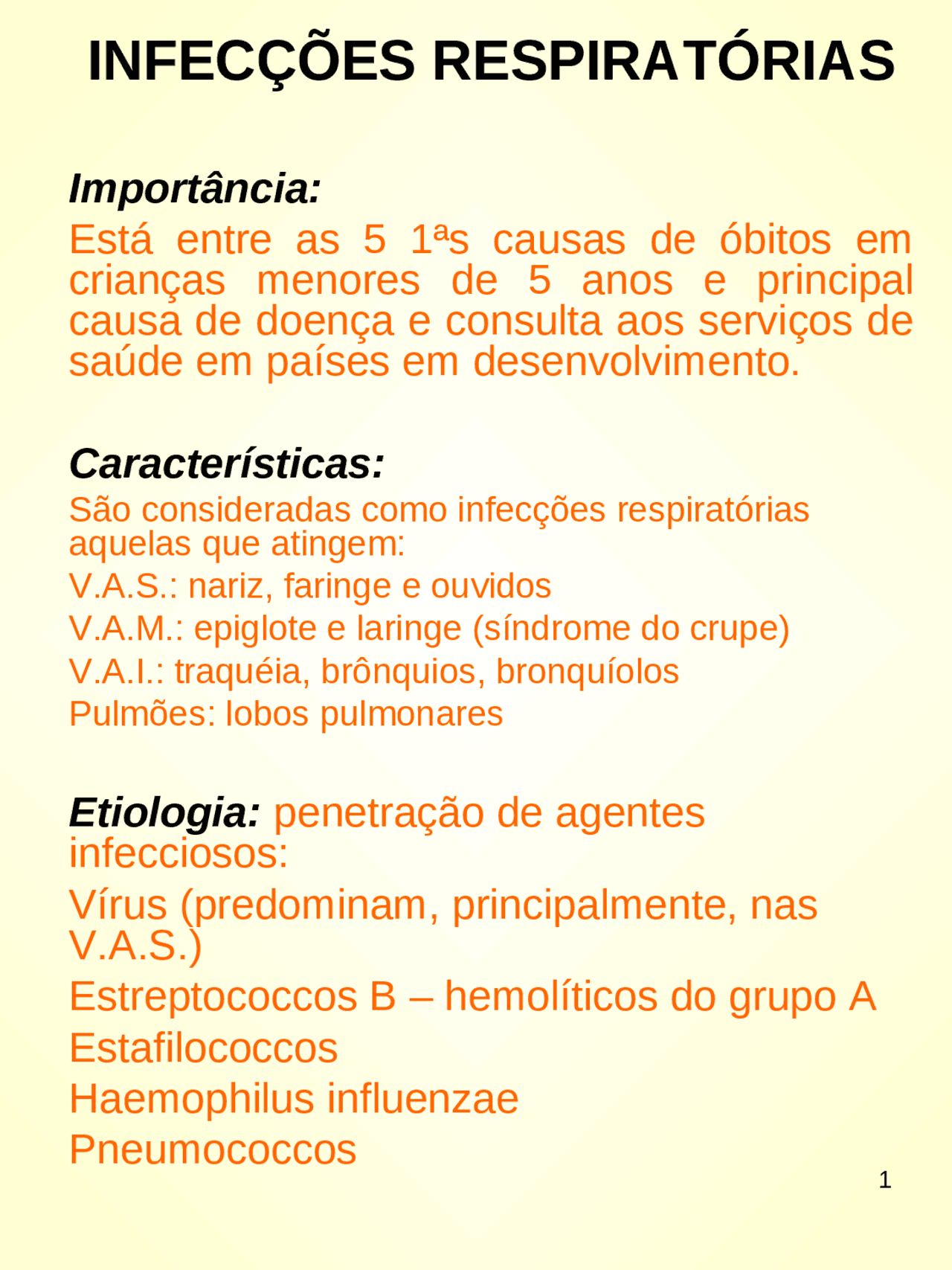 Infecções Respiratórias Em Pediatria 2006 Matéria Pediatria Docsity