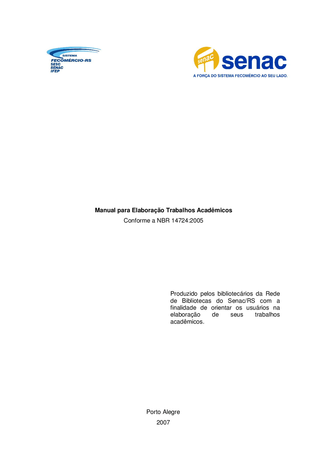Manual P Elaborar Trabalhos Acadêmicos Descritivo Baseado Na Nbr