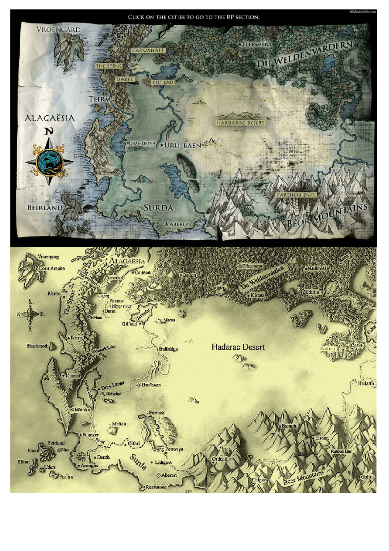 Trilogia Ciclo da Herança - Mapa Alagaesia - Mapa da Alagaesia - Docsity