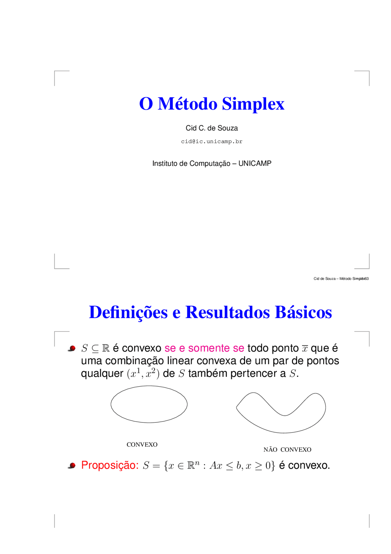 Método Simplex: Definições e Resultados Básicos - Texto sobre método ...