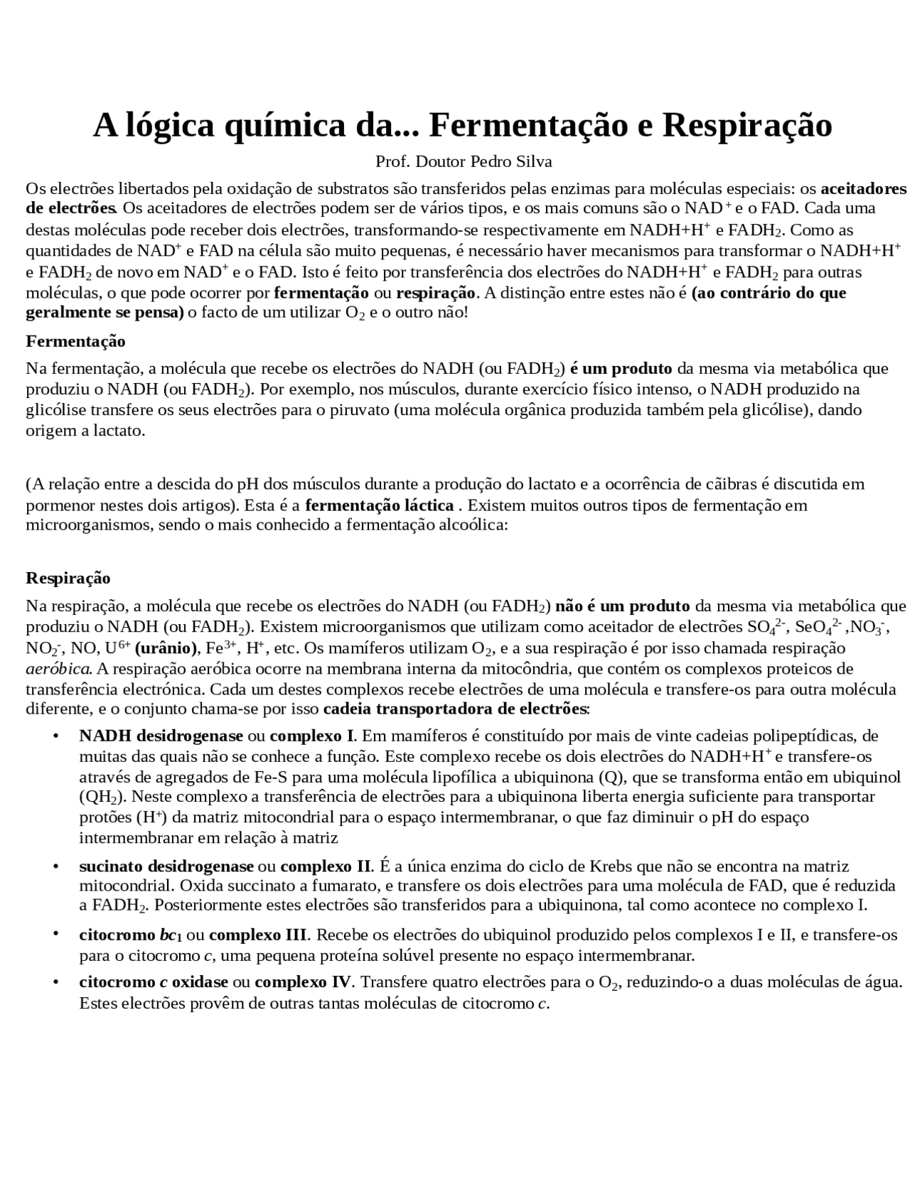 Respiração Celular Cadeia Respiratória Respiração Celular Em